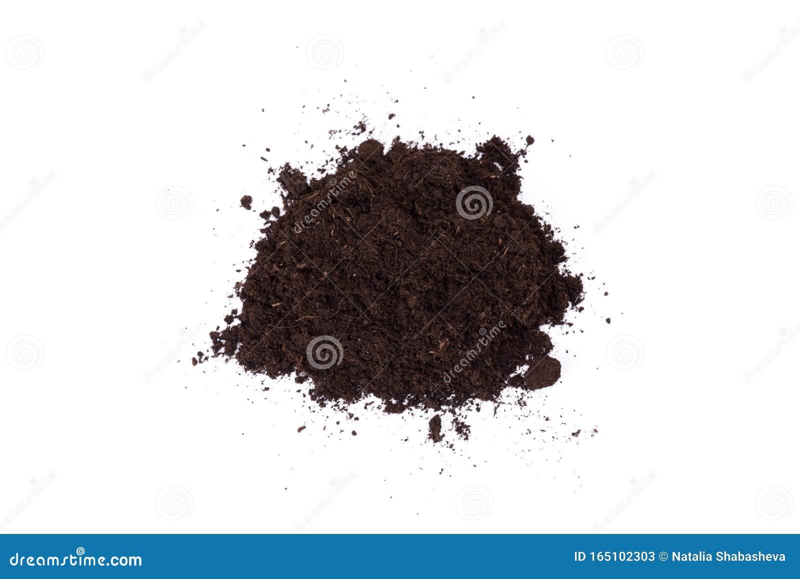 Patch of Soil or Mud Isolated on White Background Stock Image - Image ...