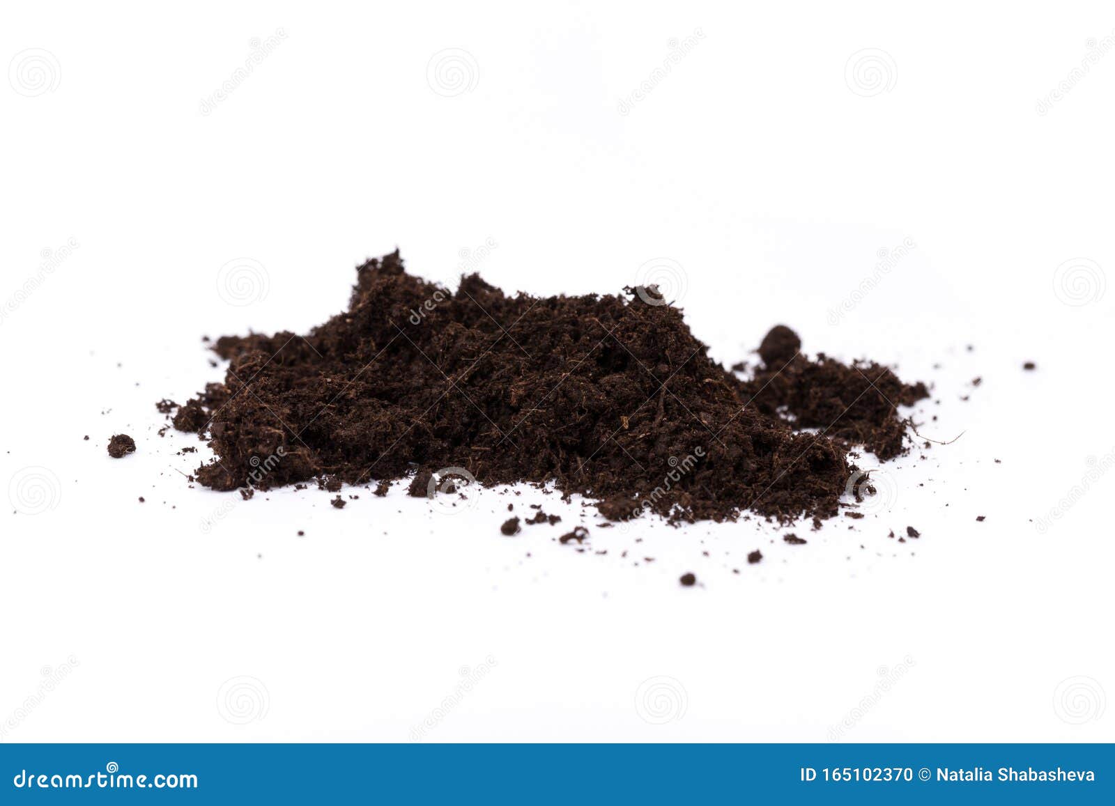 Patch of Soil or Mud Isolated on White Background Stock Photo - Image ...