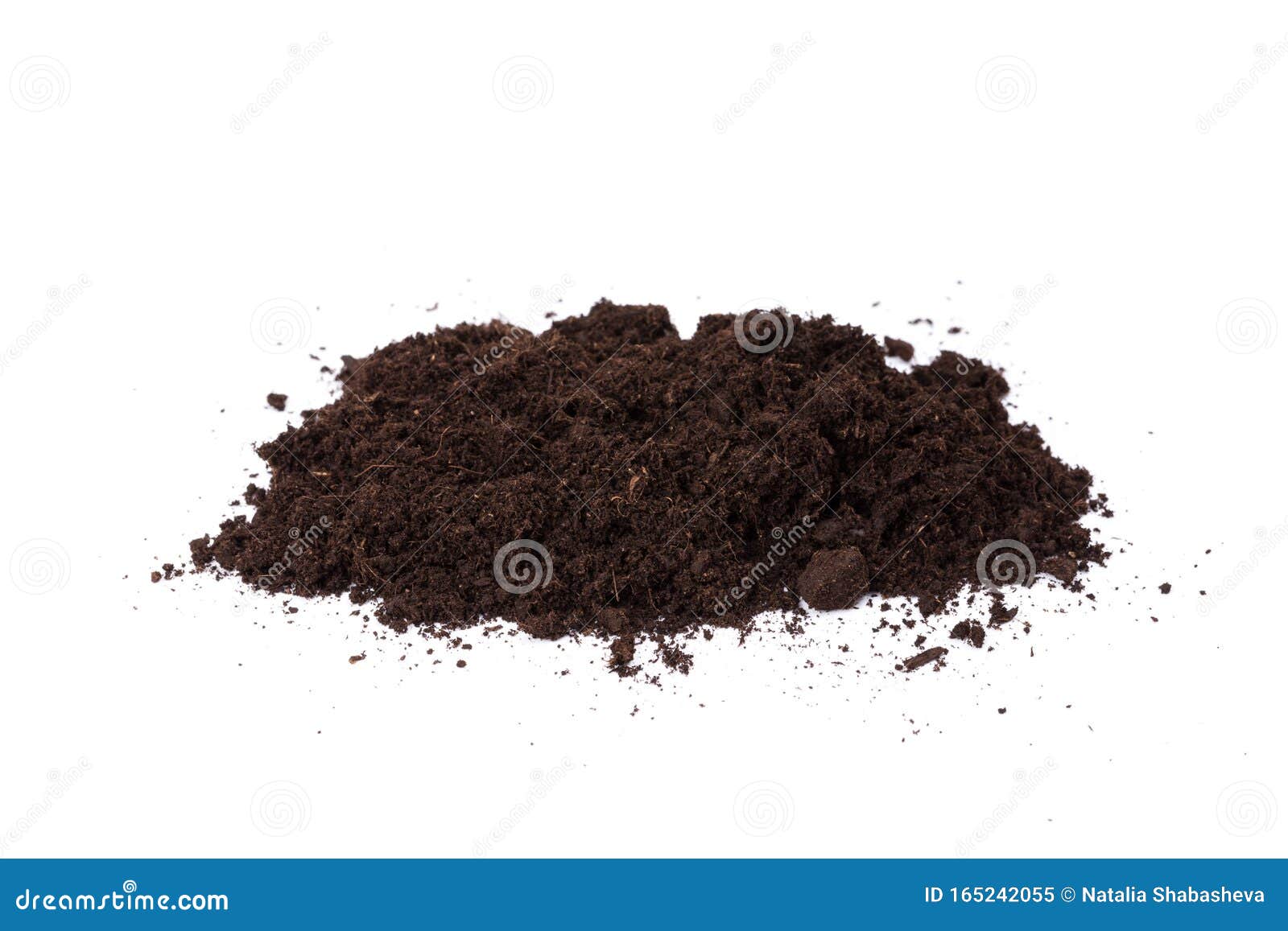 Patch of Soil or Mud Isolated on White Background Stock Image - Image ...
