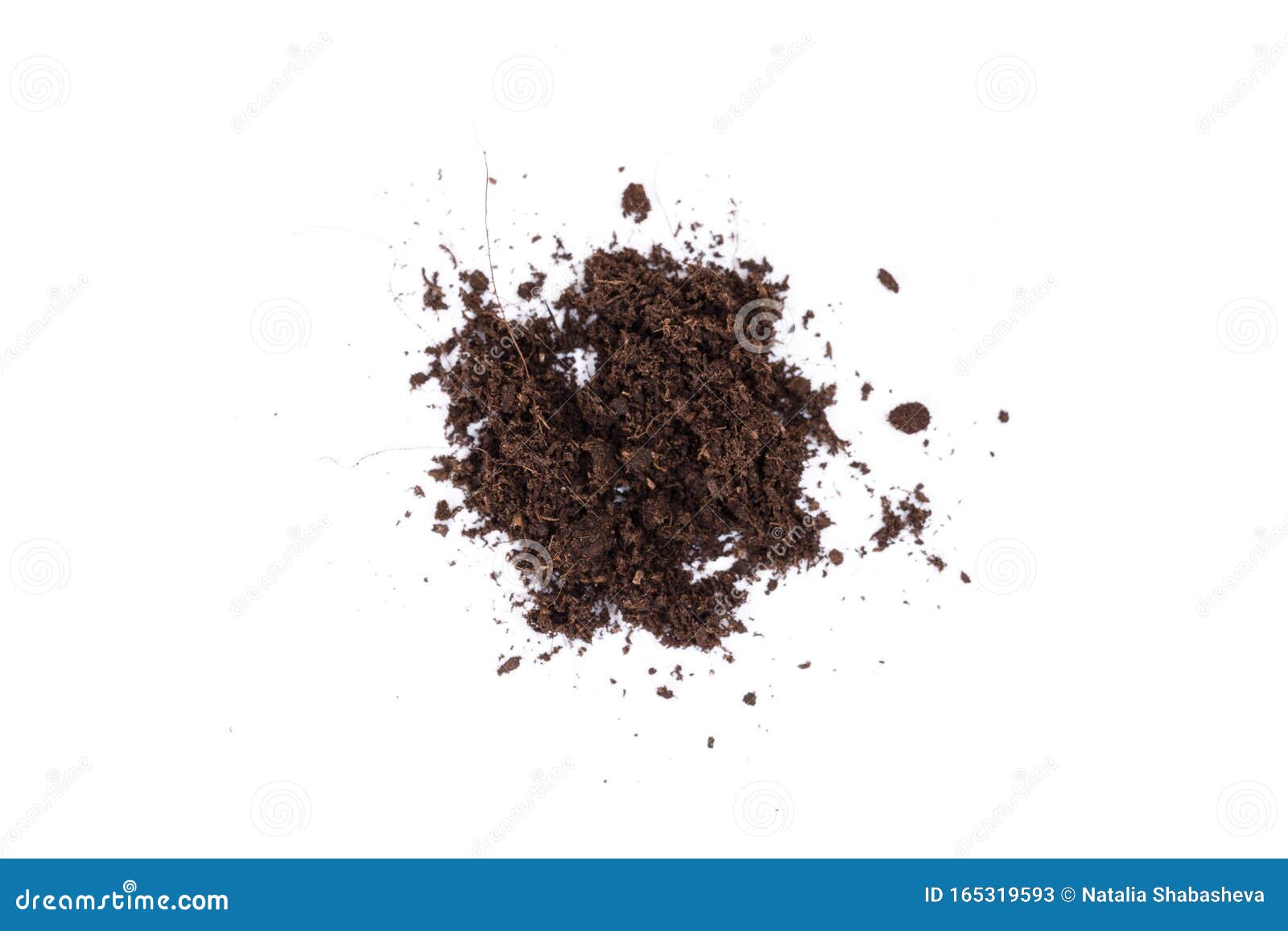 Patch of Soil or Mud Isolated on White Background Stock Image - Image ...
