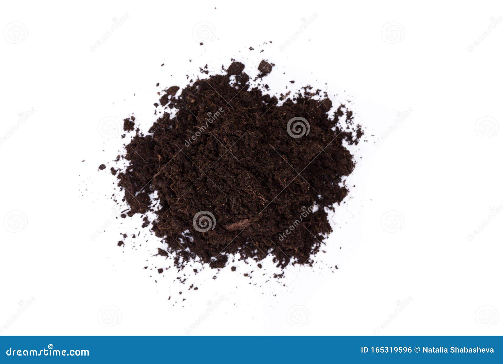 Patch of Soil or Mud Isolated on White Background Stock Photo - Image ...