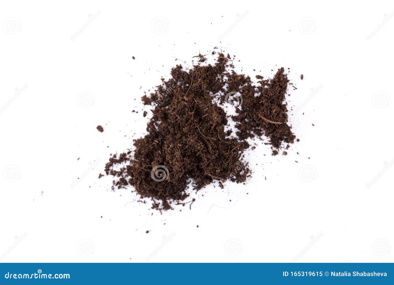 Patch of Soil or Mud Isolated on White Background Stock Image - Image ...