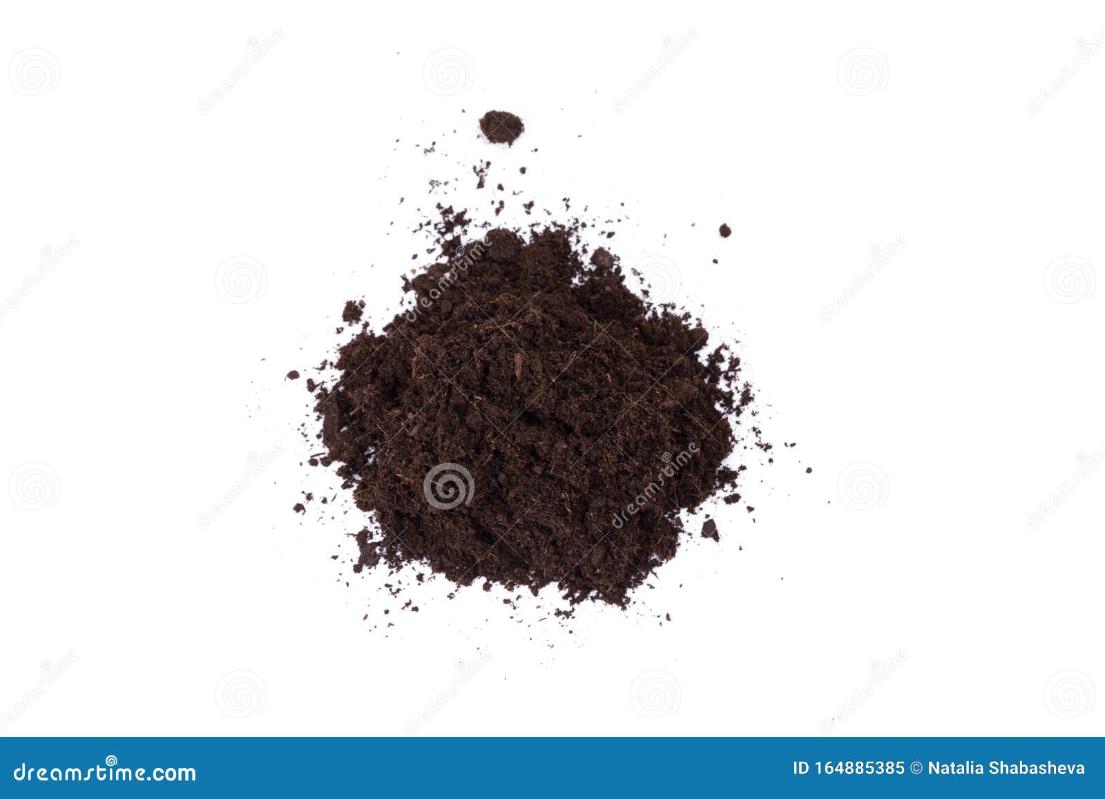 Patch of Soil or Mud Isolated on White Background Stock Image - Image ...