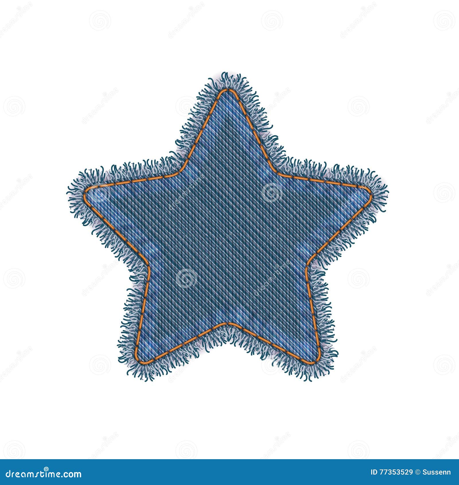 Patch Star Shape stock vector. Illustration of blue, clothing - 77353529