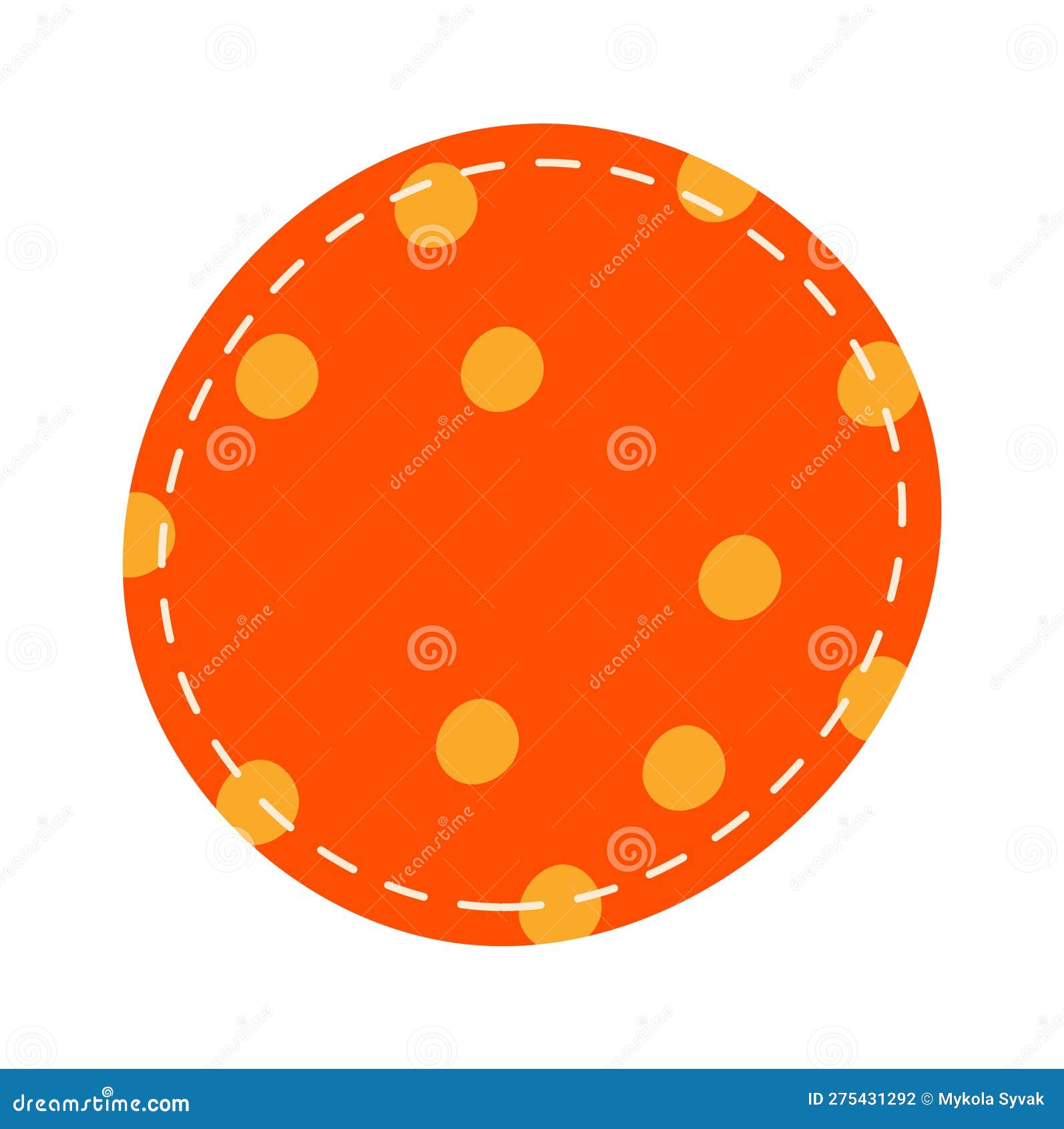 Patch Stitched Circle stock vector. Illustration of blank - 275431292