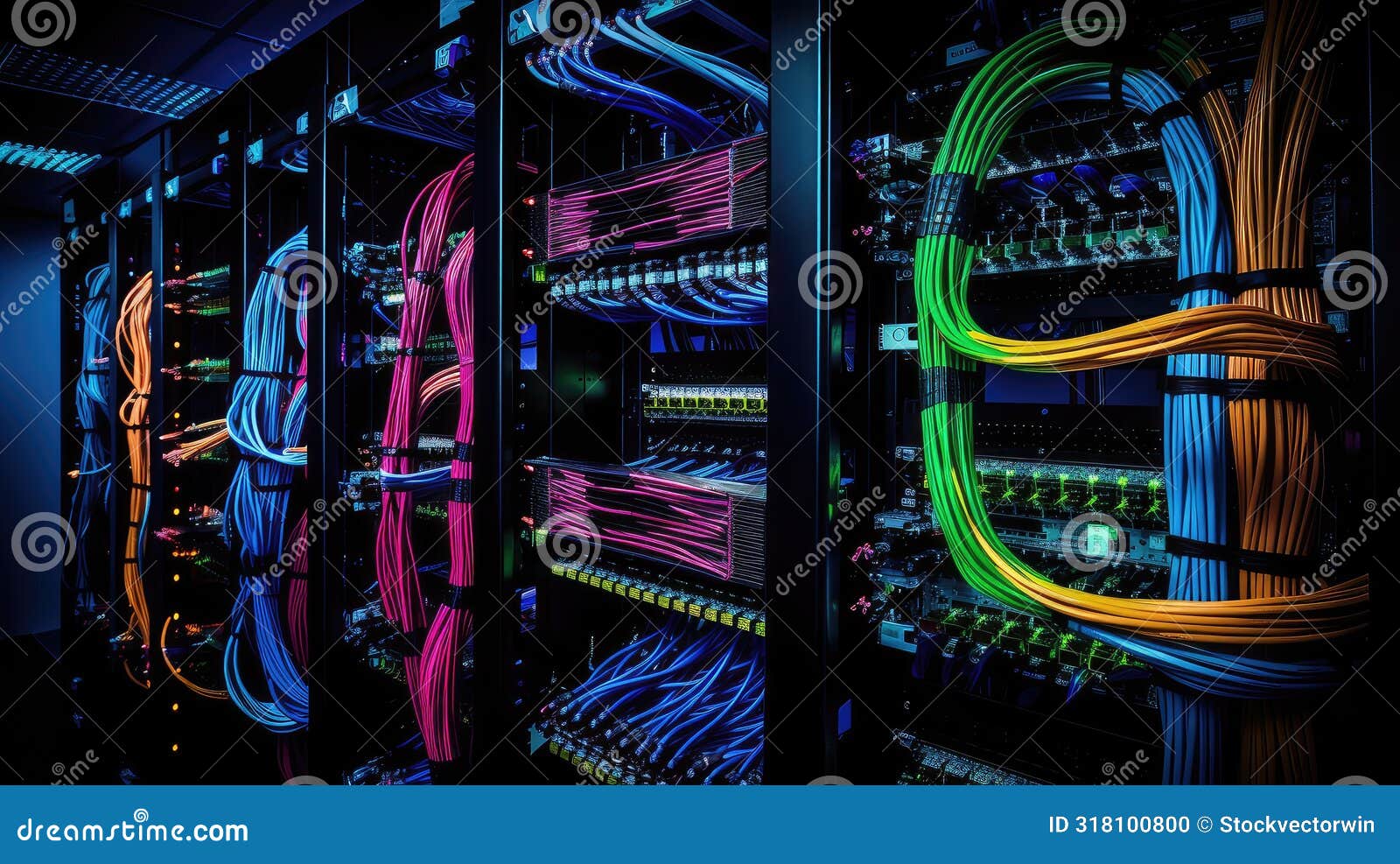 Patch Structured Cabling Royalty Free Illustration