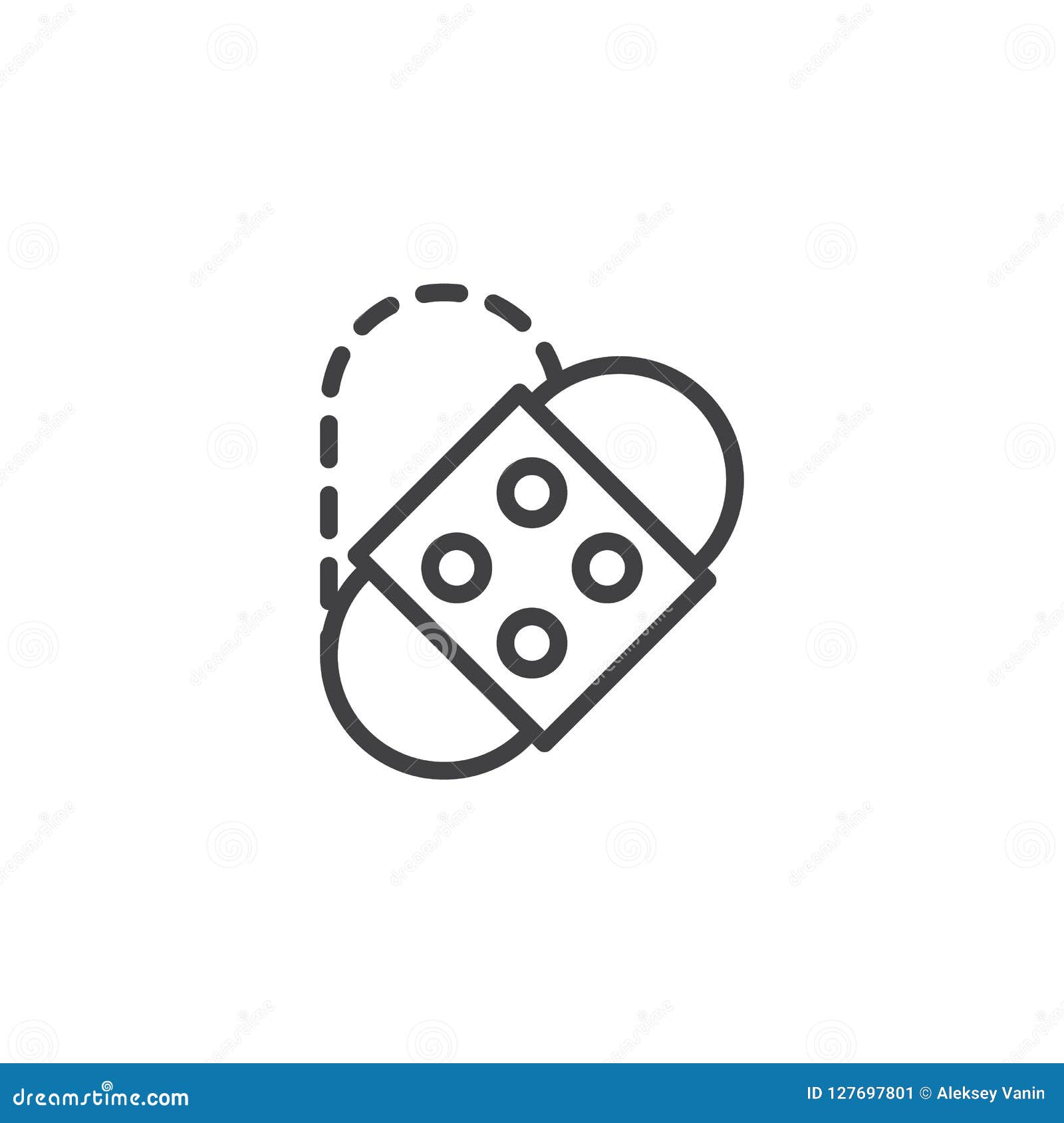 Patch tool outline icon stock vector. Illustration of editable - 127697801