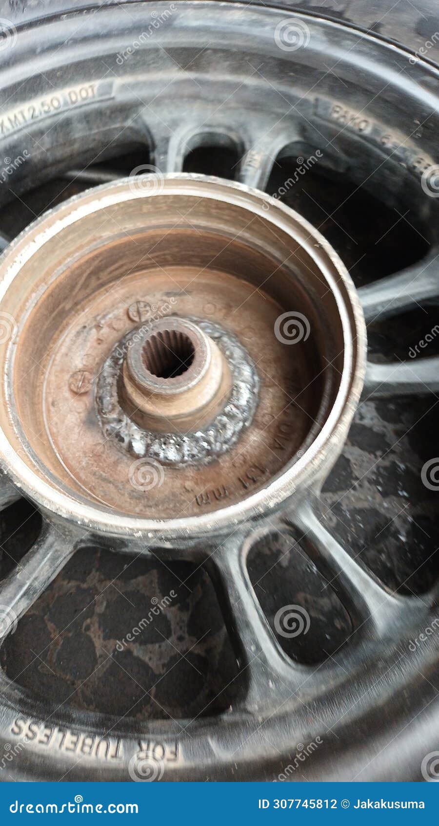 Patch with welding stock photo. Image of repair, damaged - 307745812