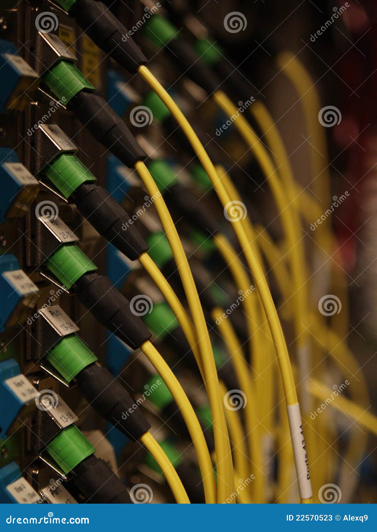 Patchcord panel stock image. Image of room, green, denst - 22570523