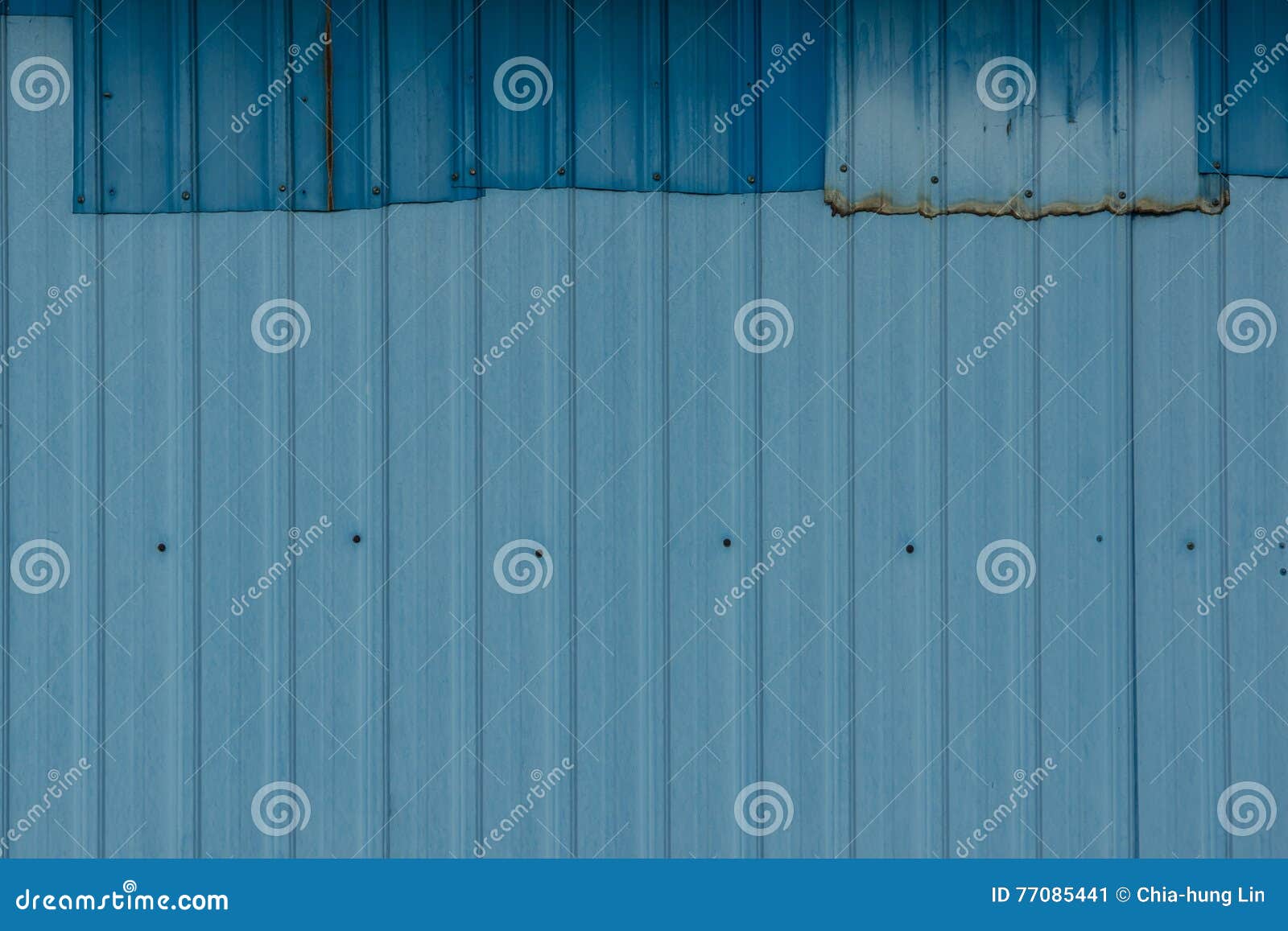 Patched Corrugated Metal Sheet. Stock Image - Image of baby, material ...