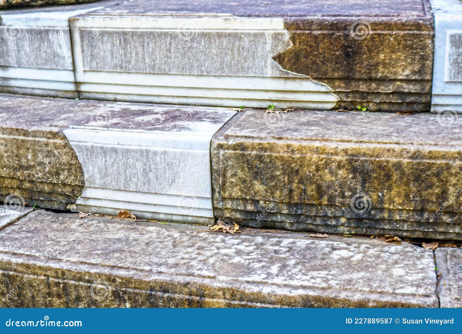Patched and Mis-matched Marble Steps in Olympia Ancient Greece Stock ...
