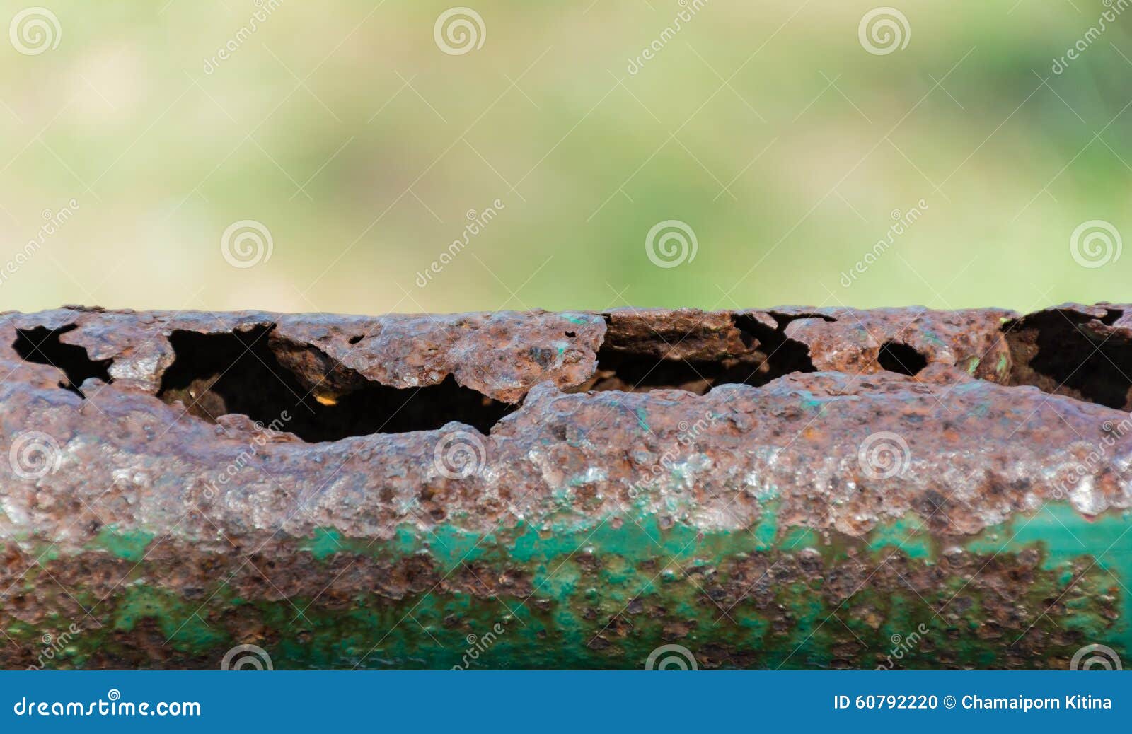 Patched Oxidation Rust Iron Pole Stock Photo - Image of dark ...