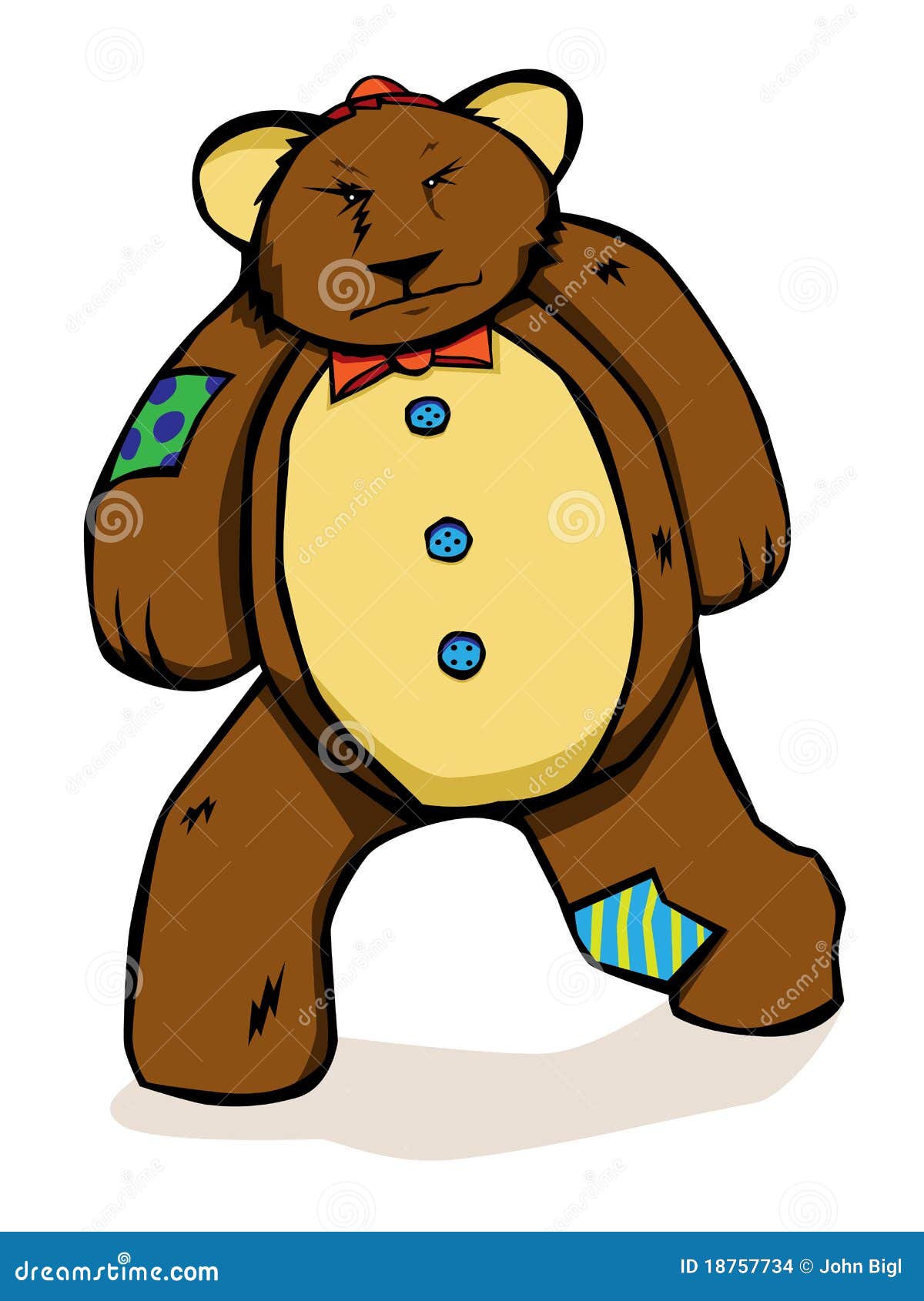 Patches the Grumpy Teddy Bear Stock Vector - Illustration of patches ...
