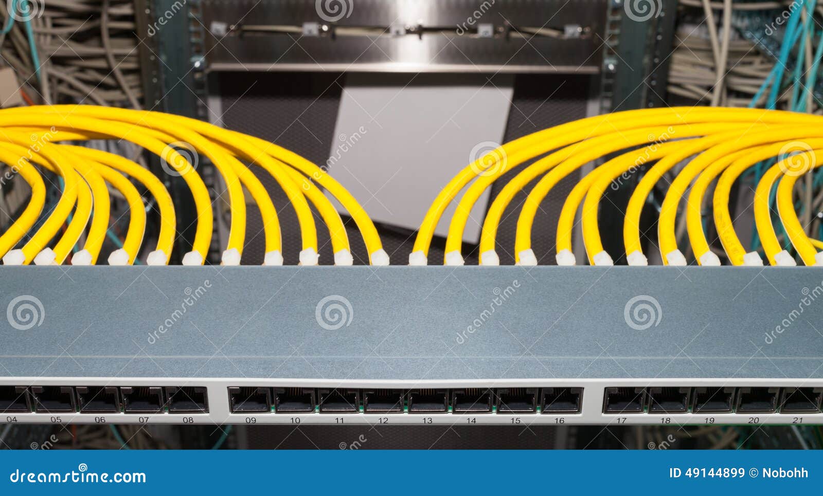 Patchfield in a Datacenter for Network Services Stock Image - Image of ...
