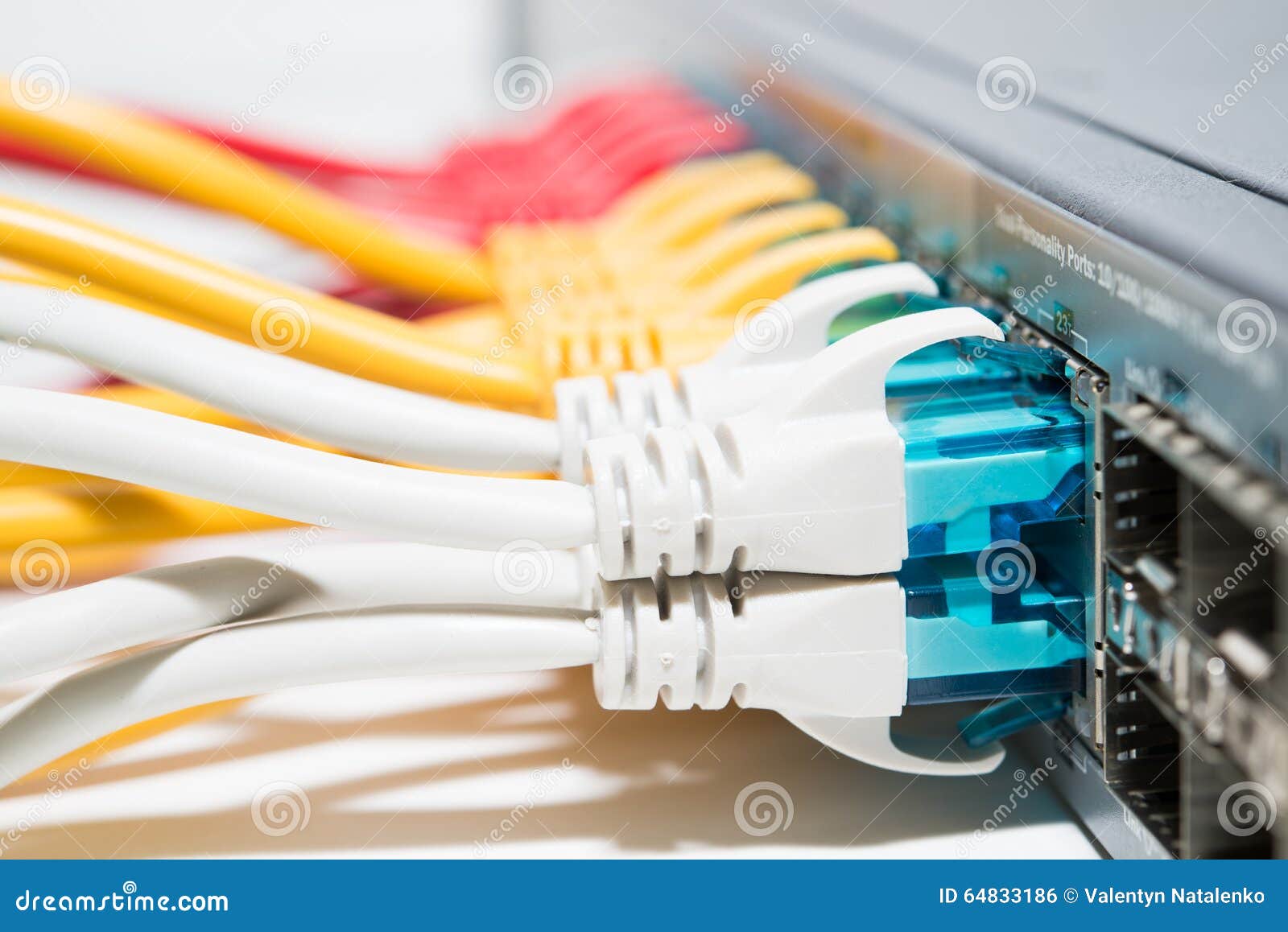 Patching cords connected stock photo. Image of global - 64833186