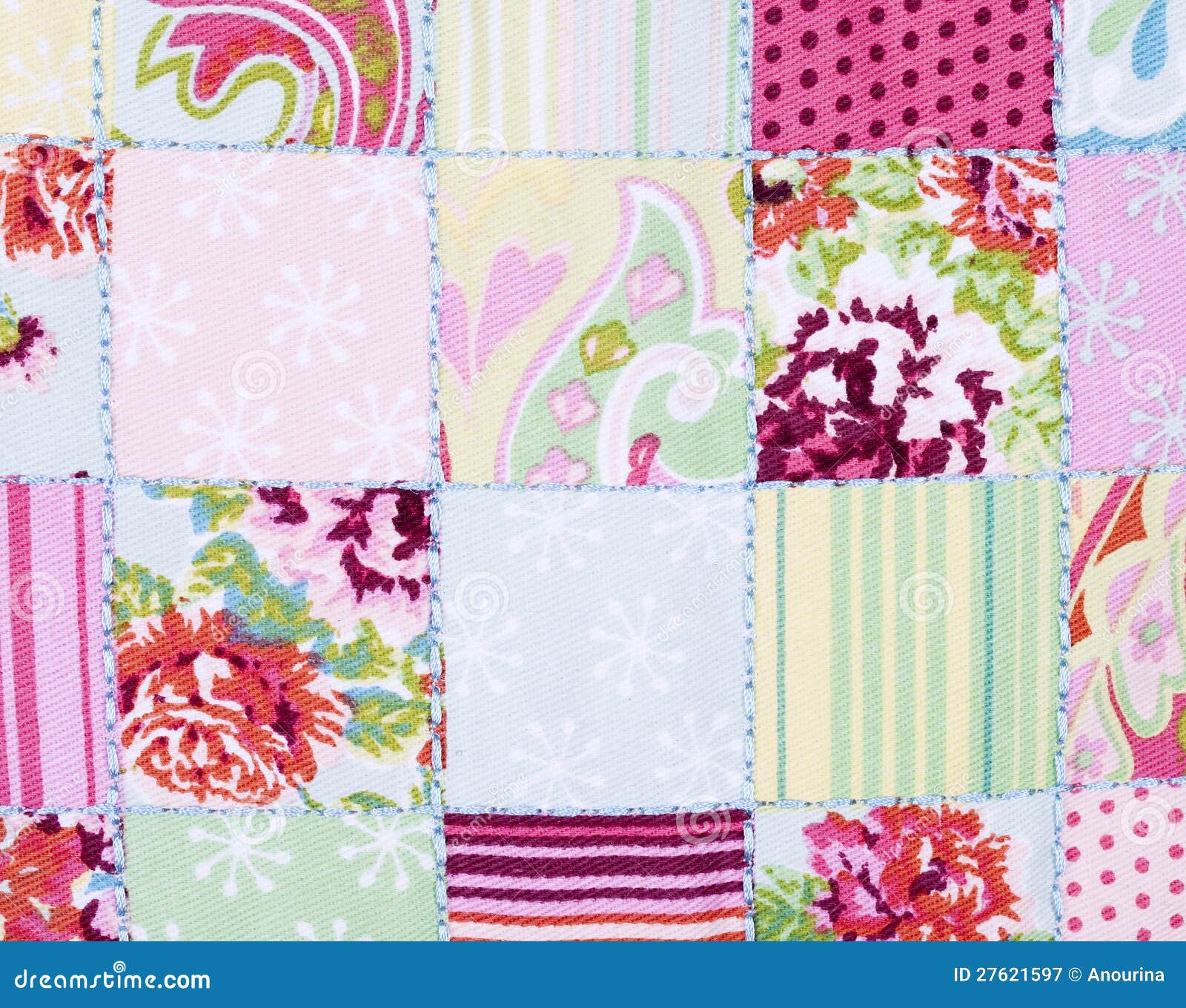 Patchwork stock image. Image of quilting, pattern, patches - 27621597