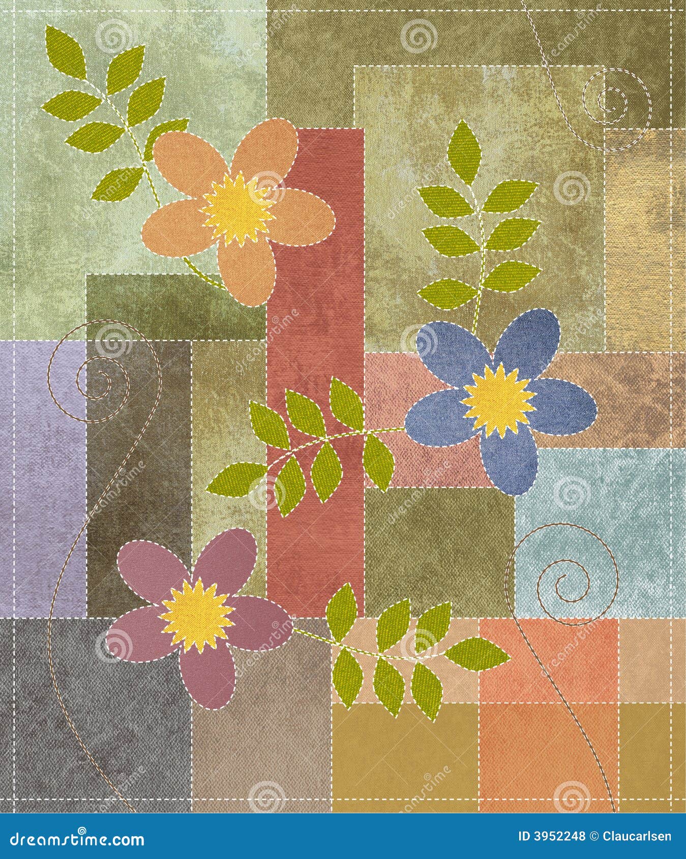 Patchwork stock illustration. Illustration of patch, flower - 3952248