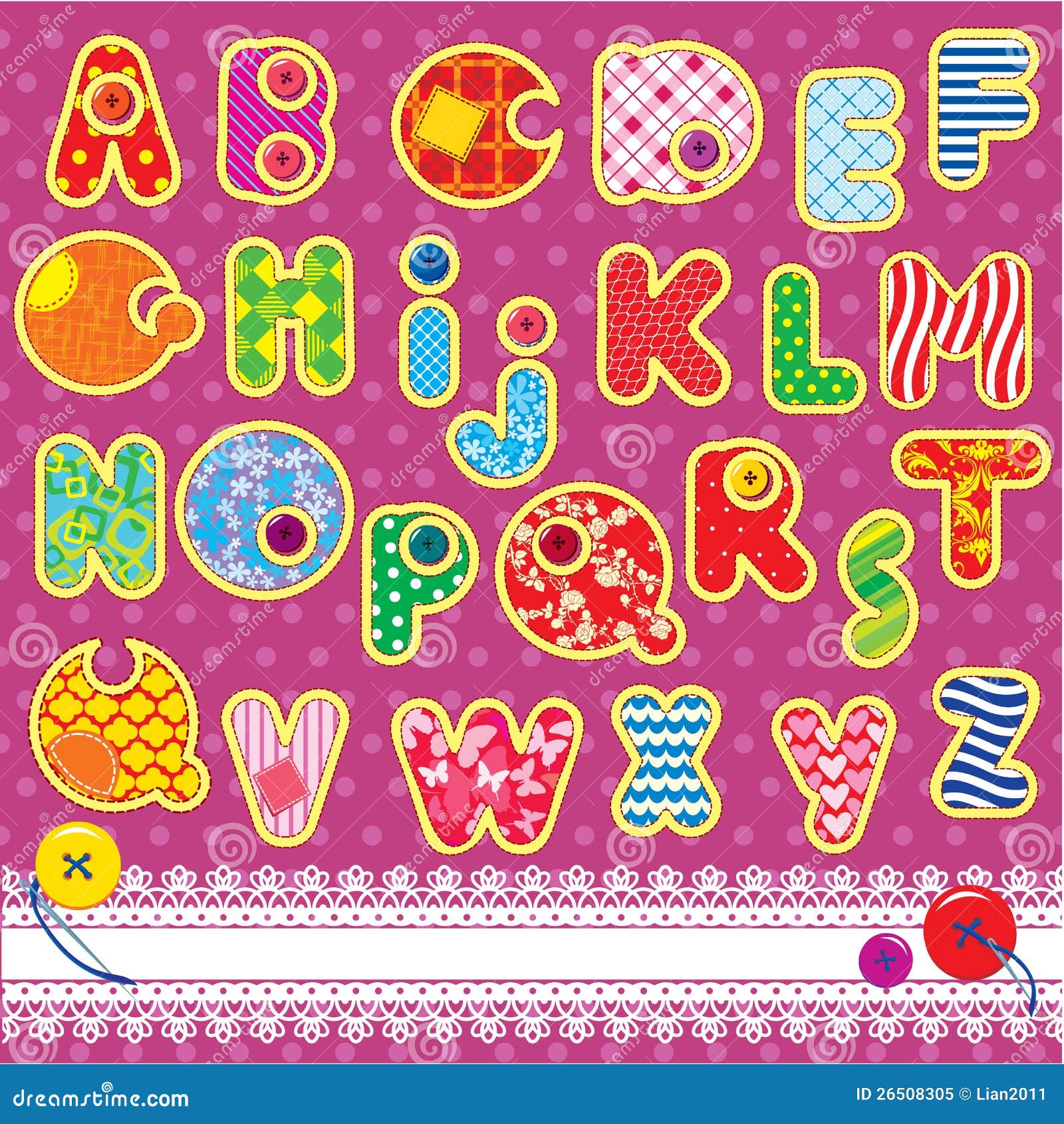 Patchwork ABC alphabet stock vector. Illustration of alphabet - 26508305