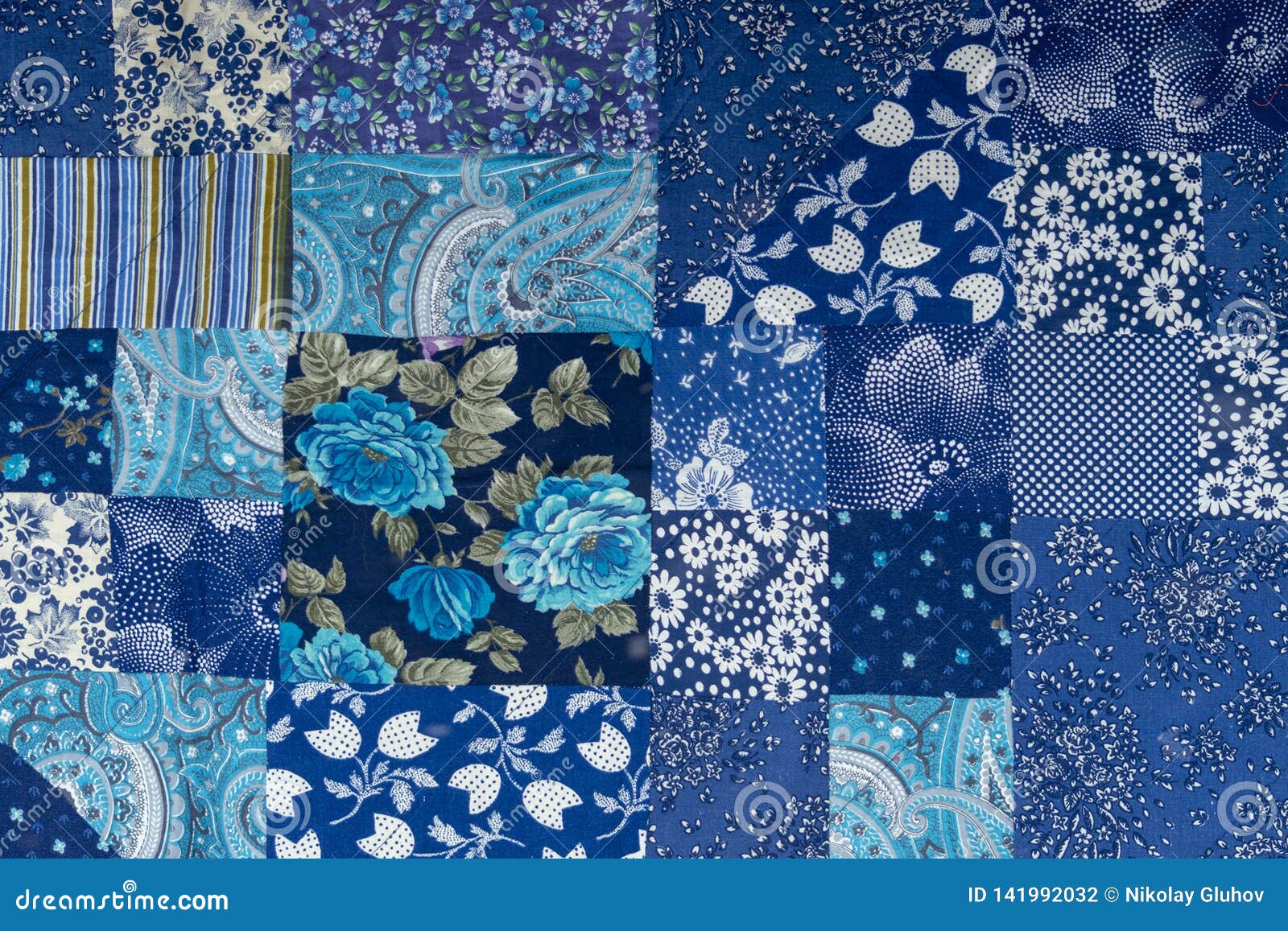 Patchwork Abstract Fabric Background Stock Photo - Image of flowers ...