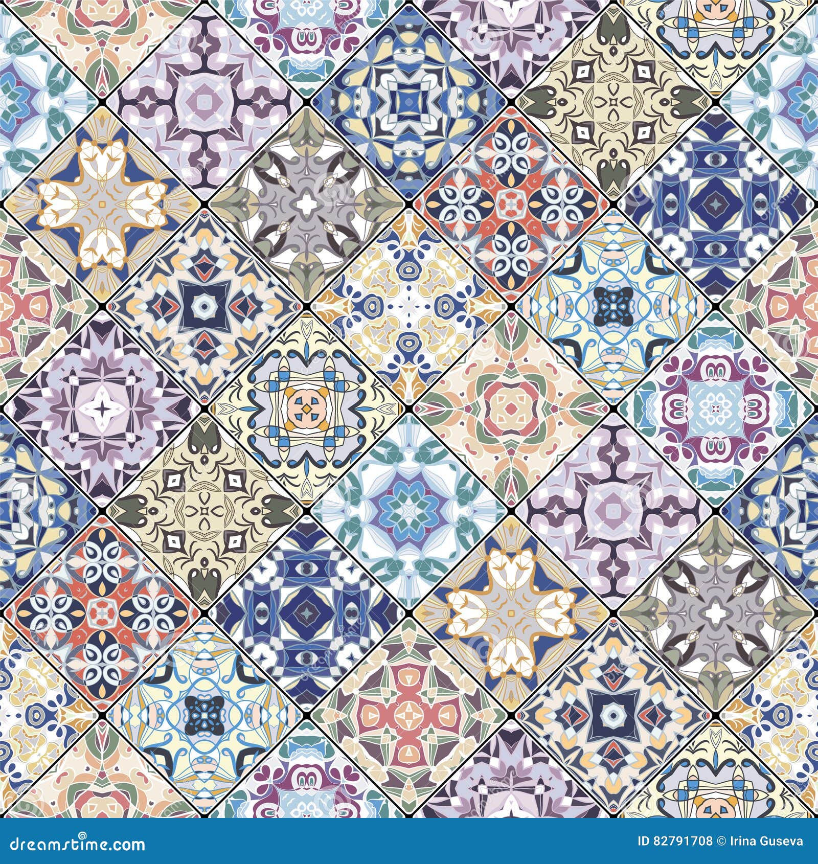 Patchwork Abstract Patterns Stock Vector - Illustration of colorful ...