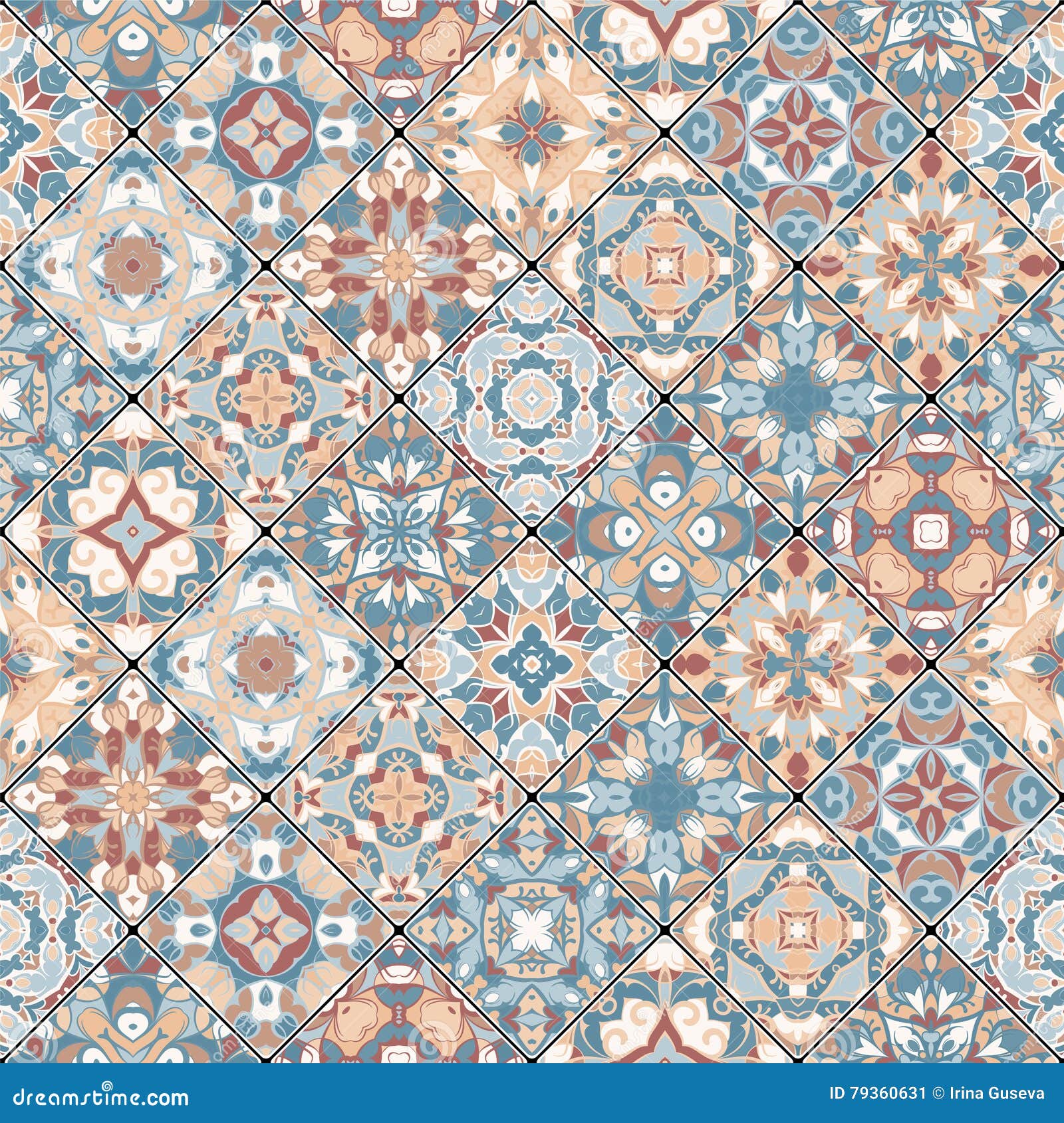 Patchwork Abstract Patterns Stock Vector - Illustration of mosaic, fine ...