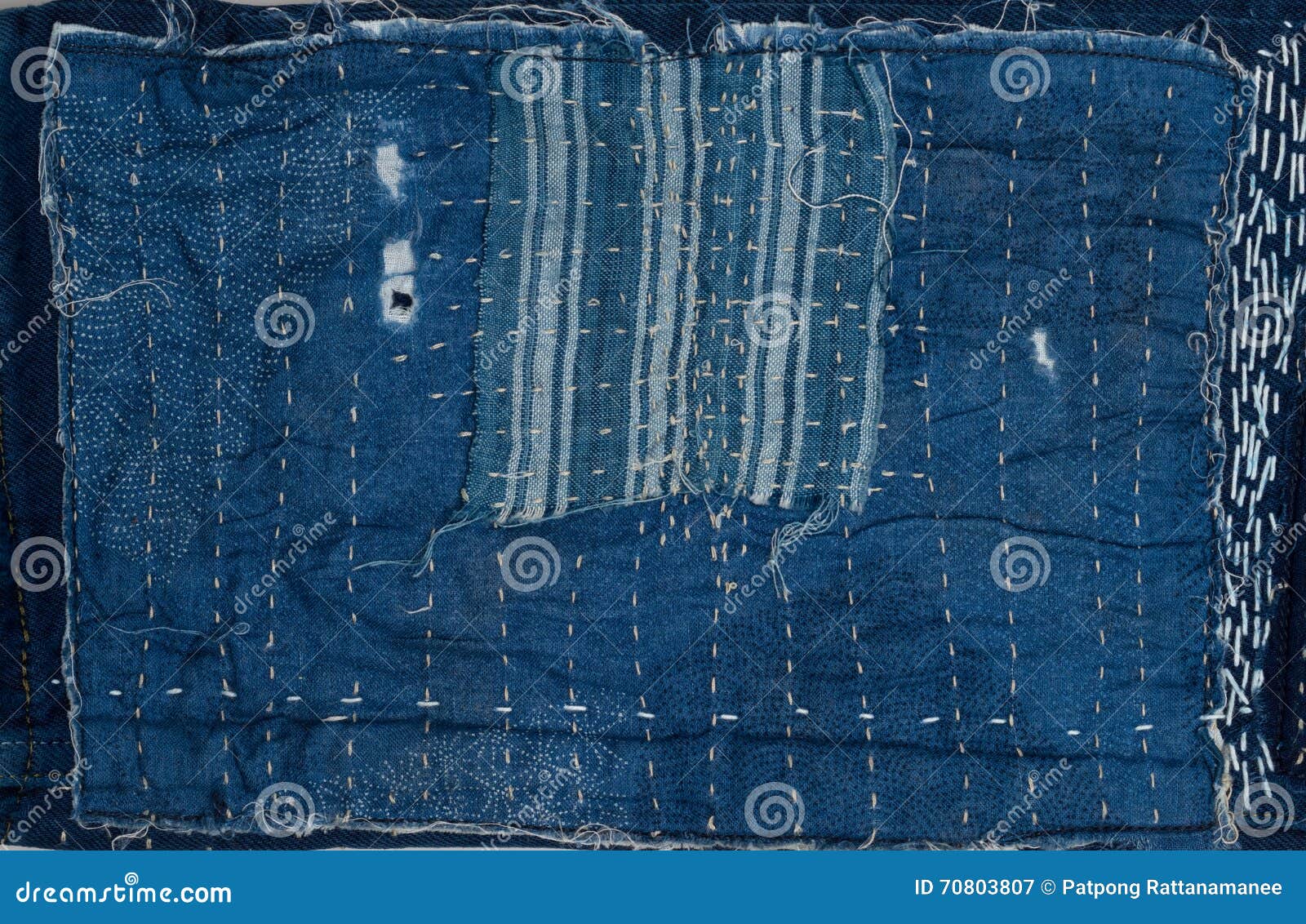 Patchwork Background , Denim Patchwork . Stock Image - Image of craft ...