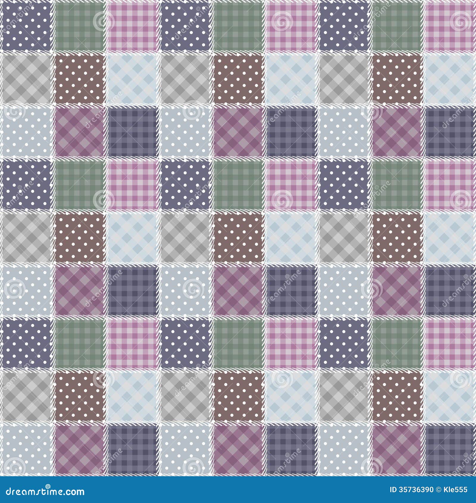 Patchwork Background with Different Patterns Stock Illustration - Illustration of craft ...