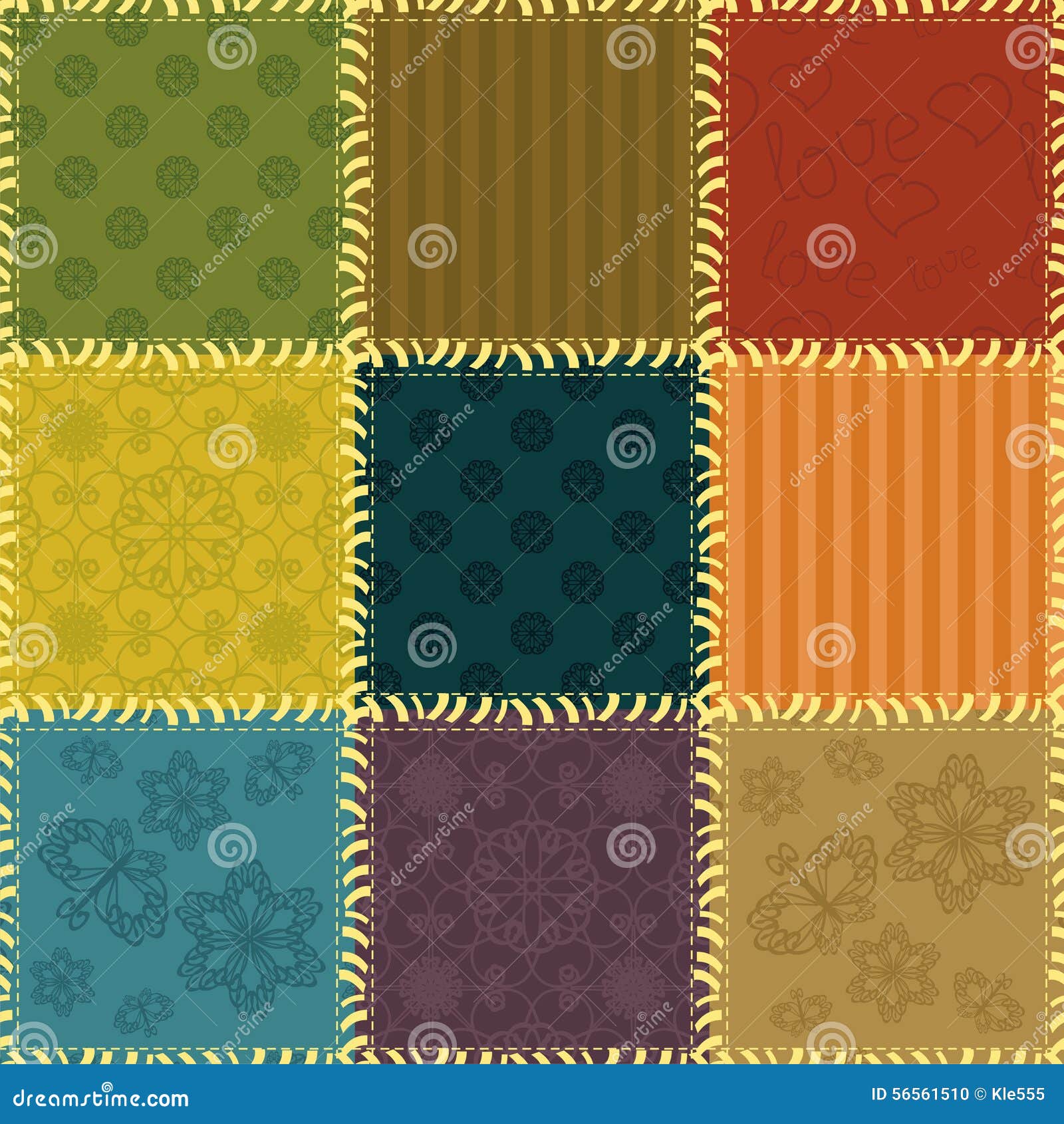 Patchwork background stock illustration. Illustration of creation ...