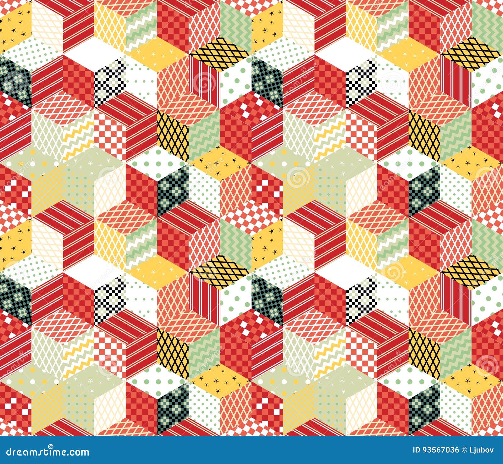 Patchwork With Colorful Train Vector Illustration | CartoonDealer.com ...