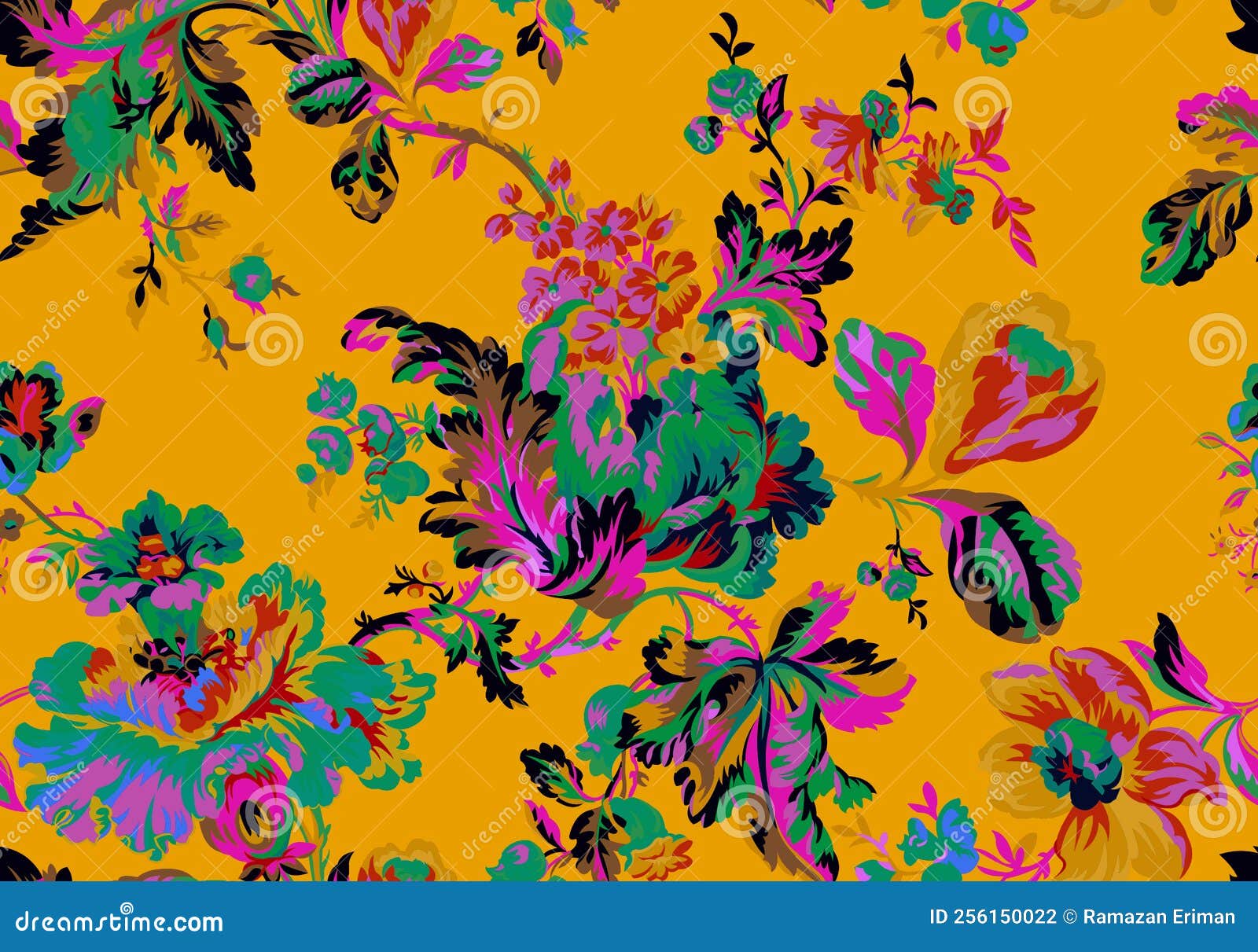 Halftone Color Texture Background. Paisley Vintage Illustration Texture ...