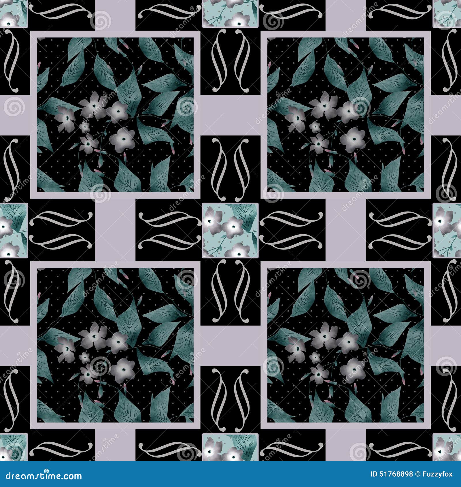 Patchwork Design Floral Textile Texture Pattern Background Stock ...