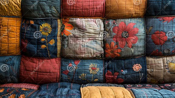 Patchwork Design, this Patchwork Print Design Features Quilted Fabric ...