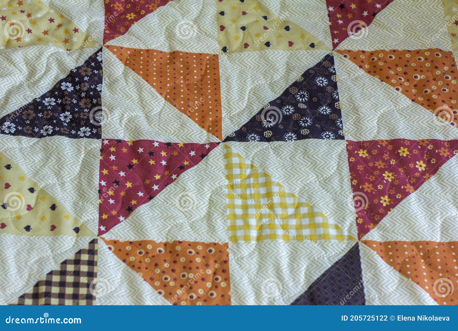 Patchwork. a Fragment of a Patchwork Quilt As a Background. Colored ...