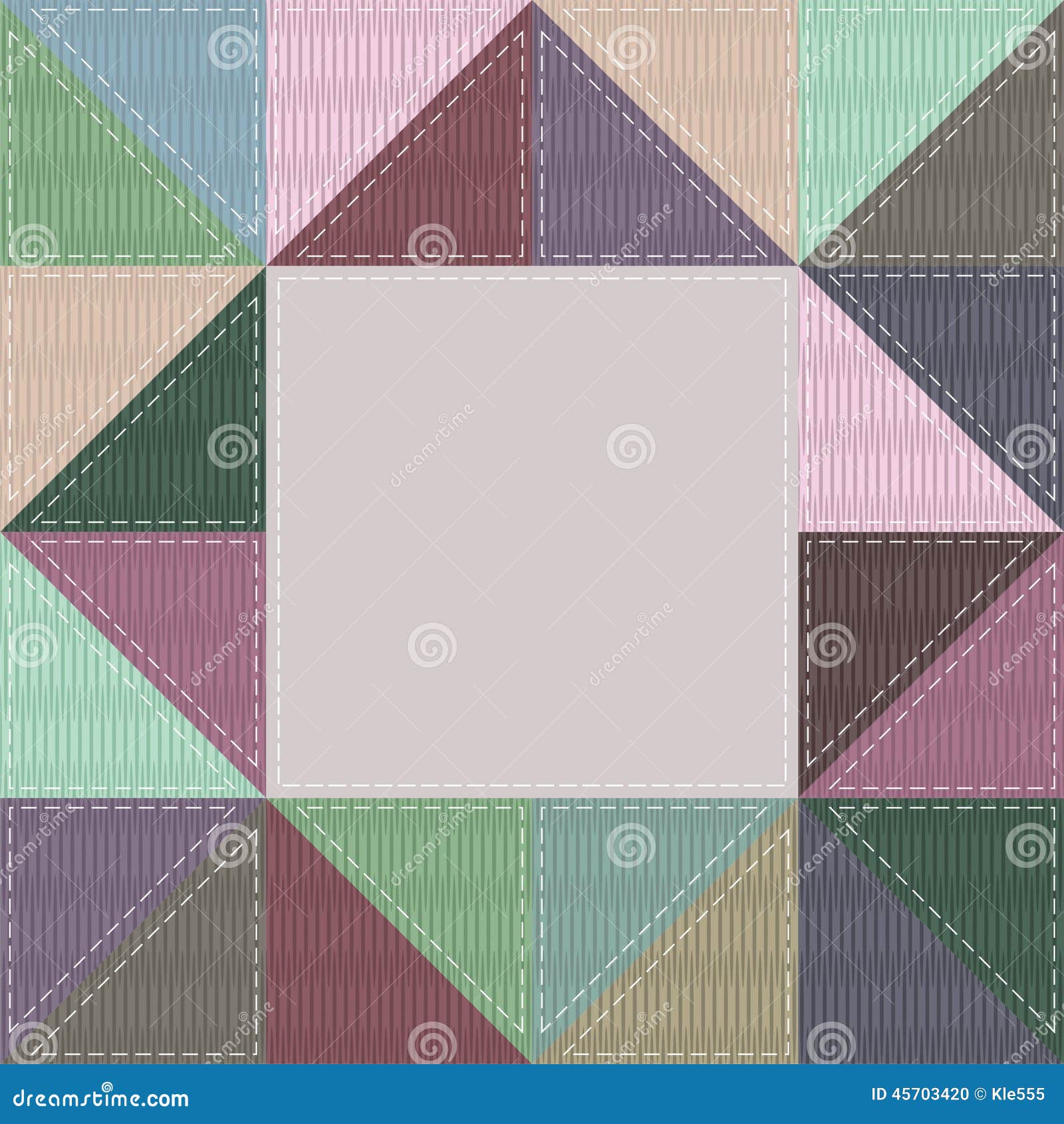 Patchwork Frame with Different Patterns Stock Illustration ...