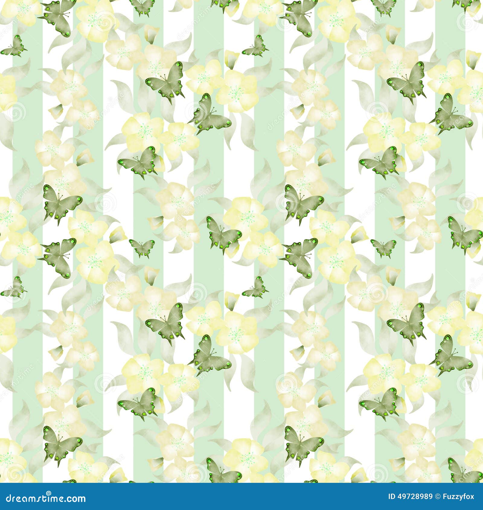 Patchwork Green Colors Geometrical Floral Pattern Background Stock ...