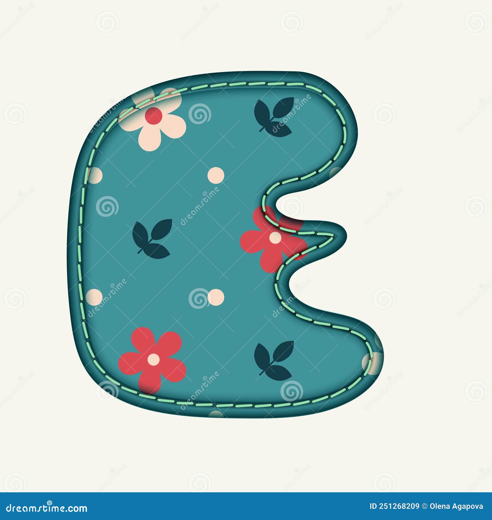 Patchwork Hand Drawn Textile Font. Cute Textile Font For Scrapbook Or ...