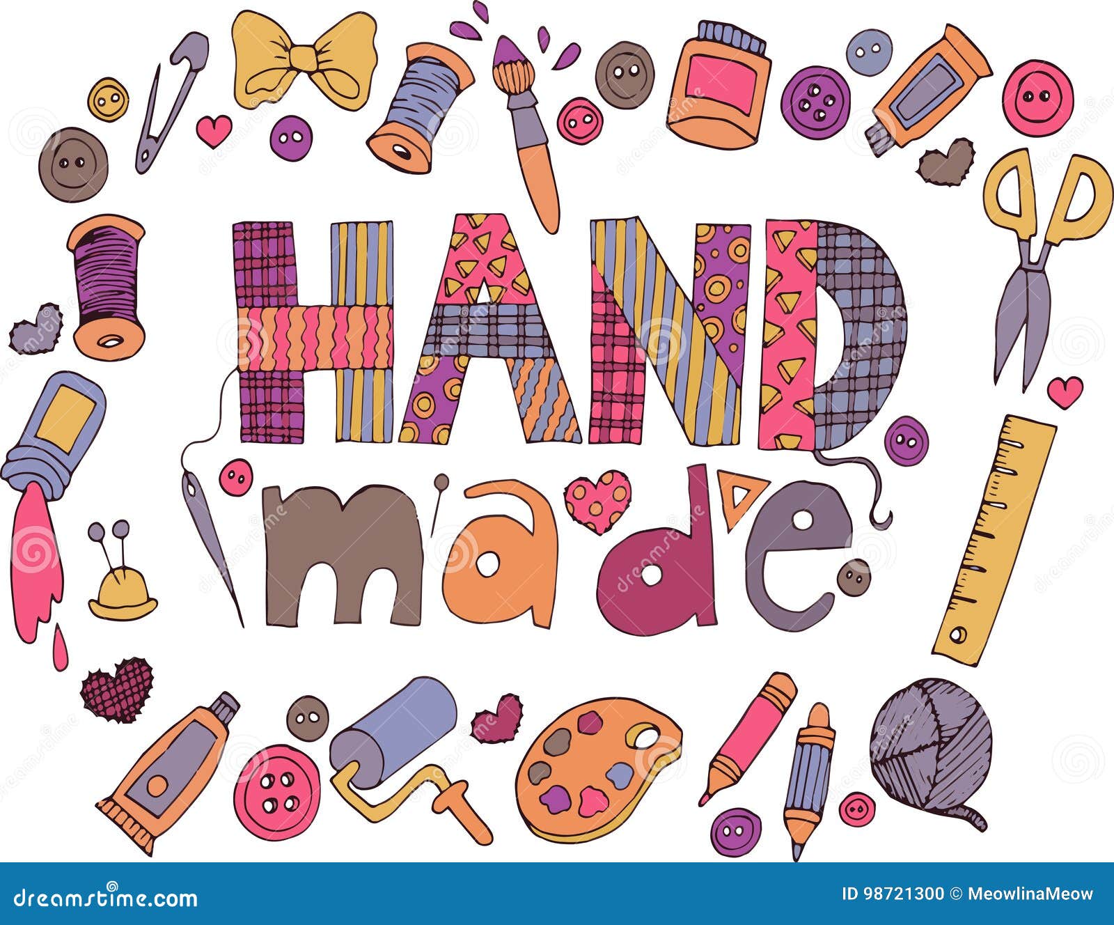 Patchwork Hand Drawn Textile Font. Cute Textile Font For Scrapbook Or ...