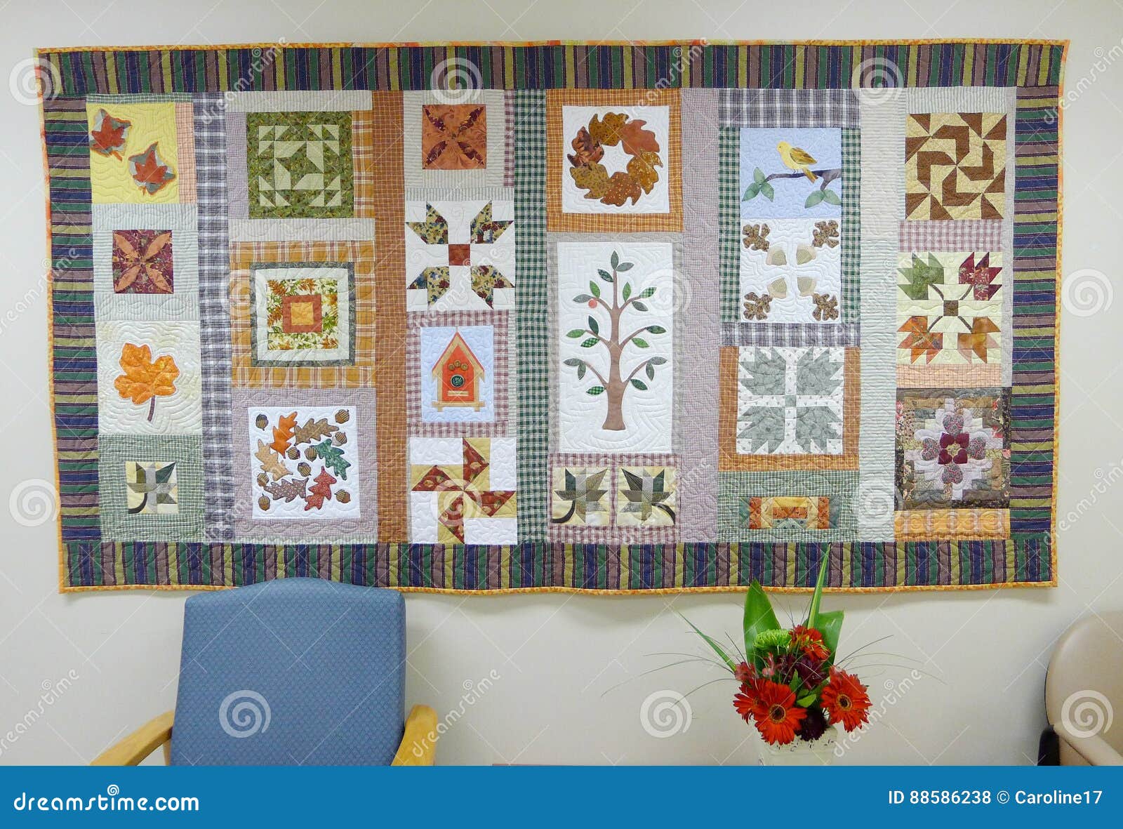 Patchwork Hanging on the Wall Editorial Stock Photo - Image of display ...