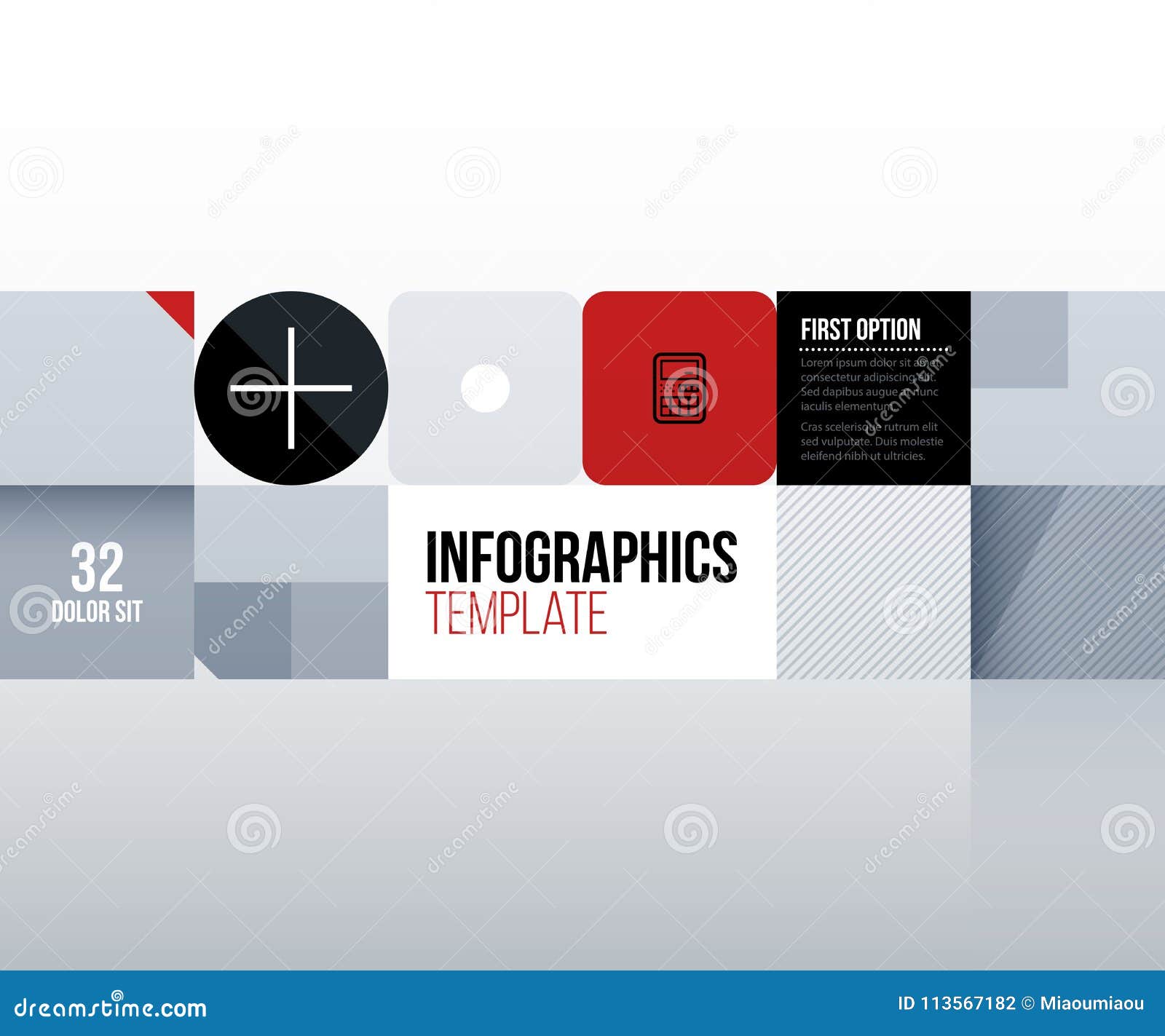 Patchwork Horizontal Rectangle Template in Modern Business Style Stock ...