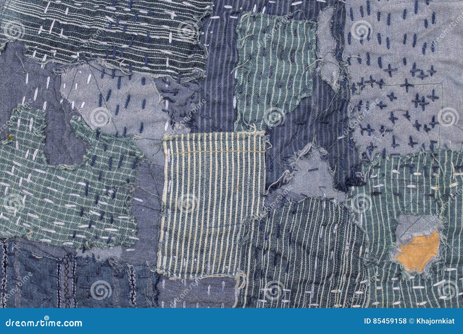Patchwork stock photo. Image of cotton, fabric, blue - 85459158