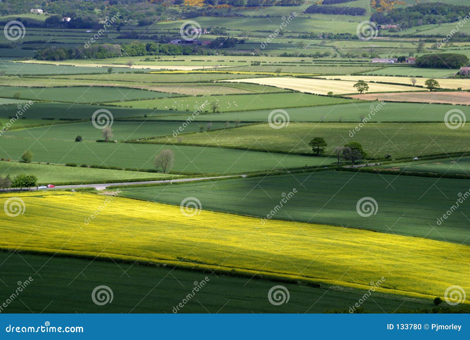 Patchwork Landscape stock photo. Image of shadow, rural - 133780