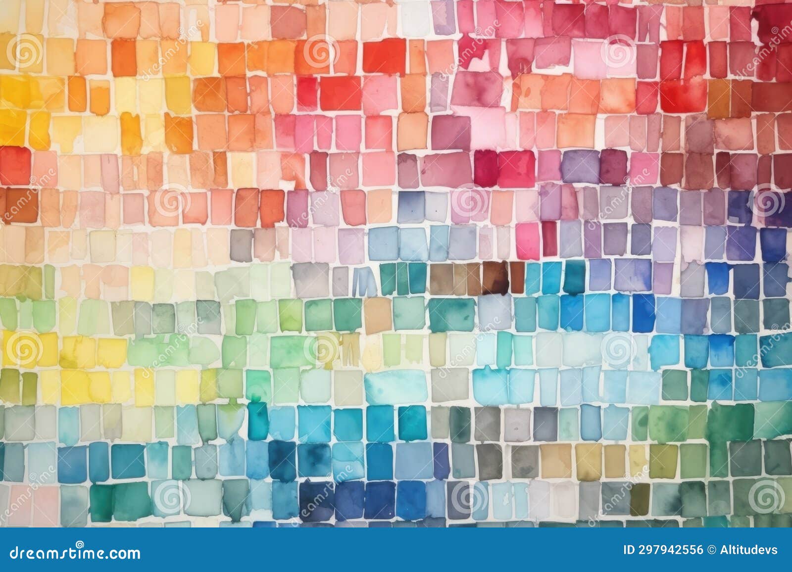 Patchwork of Multiple Watercolor Swatches Side by Side Stock Photo ...