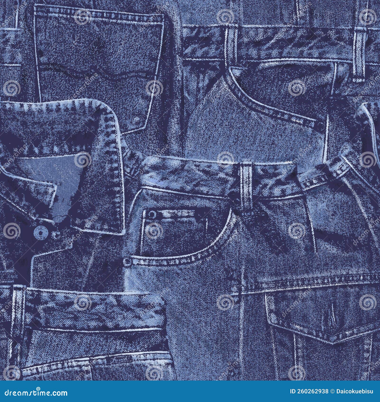 Patchwork Pattern of Seamlessly Continuous Jeans, Stock Photo - Image ...