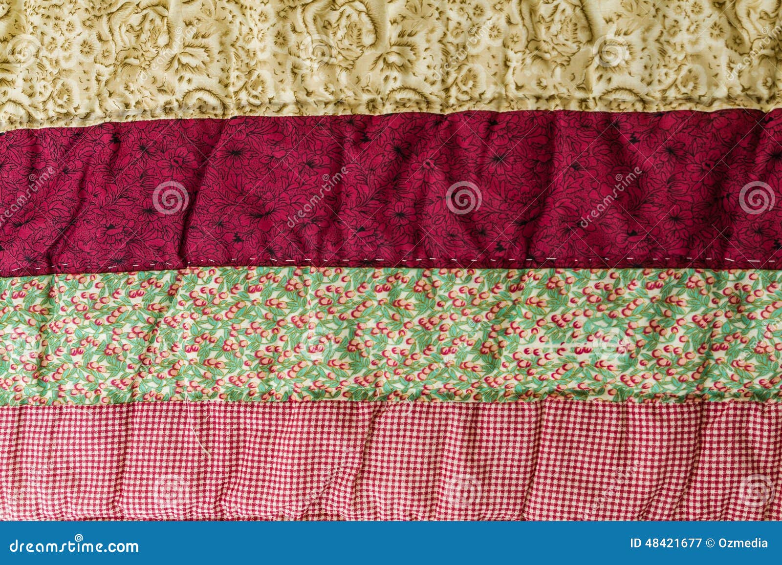 Patchwork Quilt stock image. Image of detail, material - 48421677