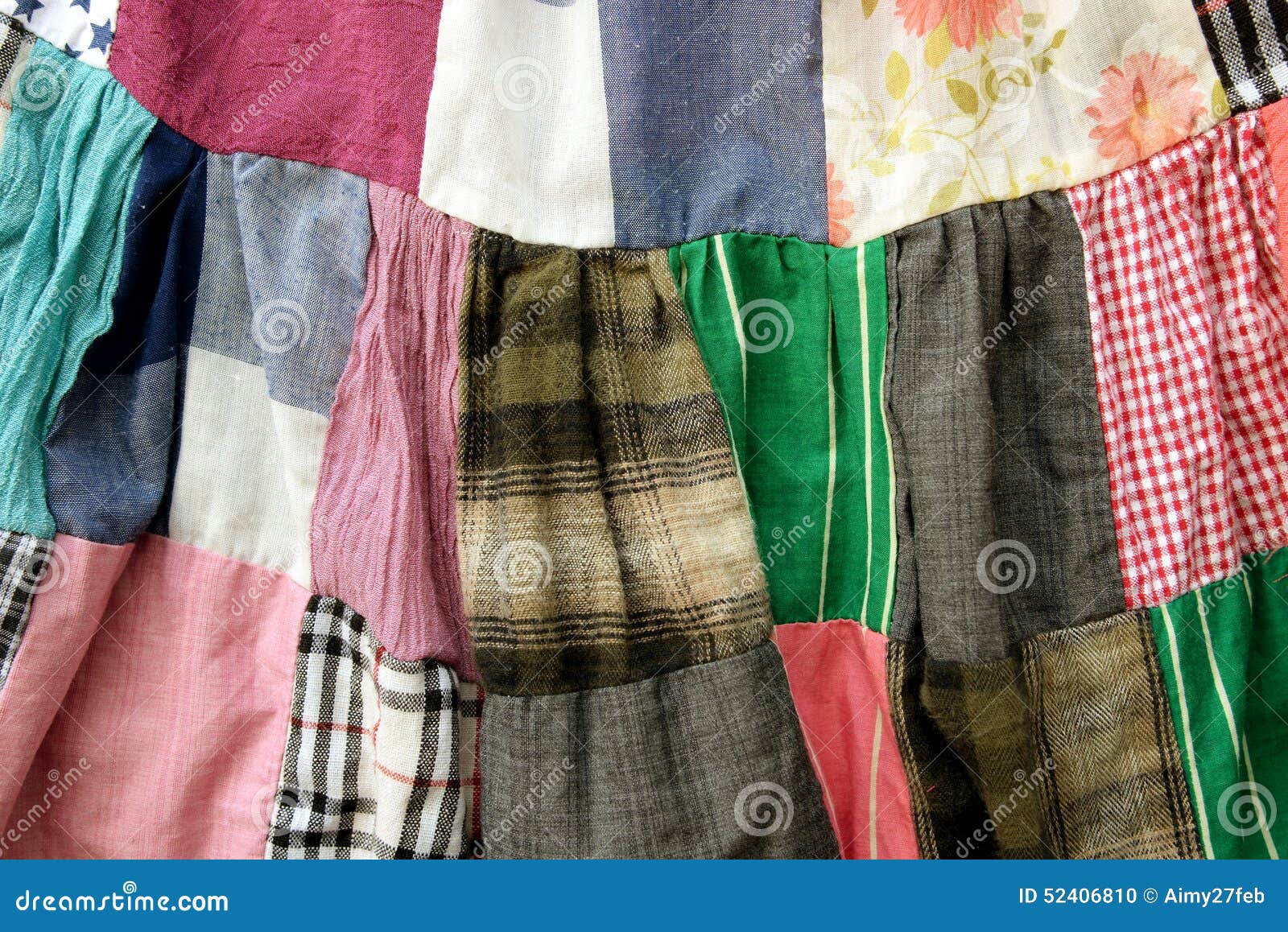 Patchwork Quilt Dress Background Stock Photo - Image of comfortable ...