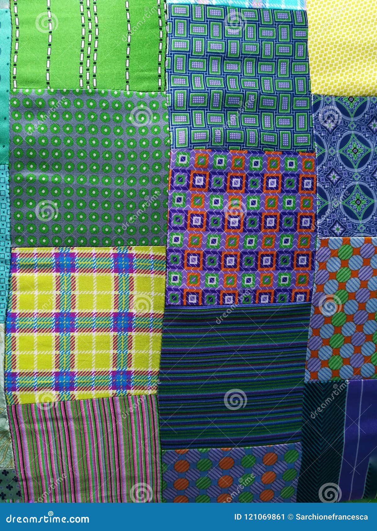 Handmade patchwork quilt stock image. Image of handmade - 121069861