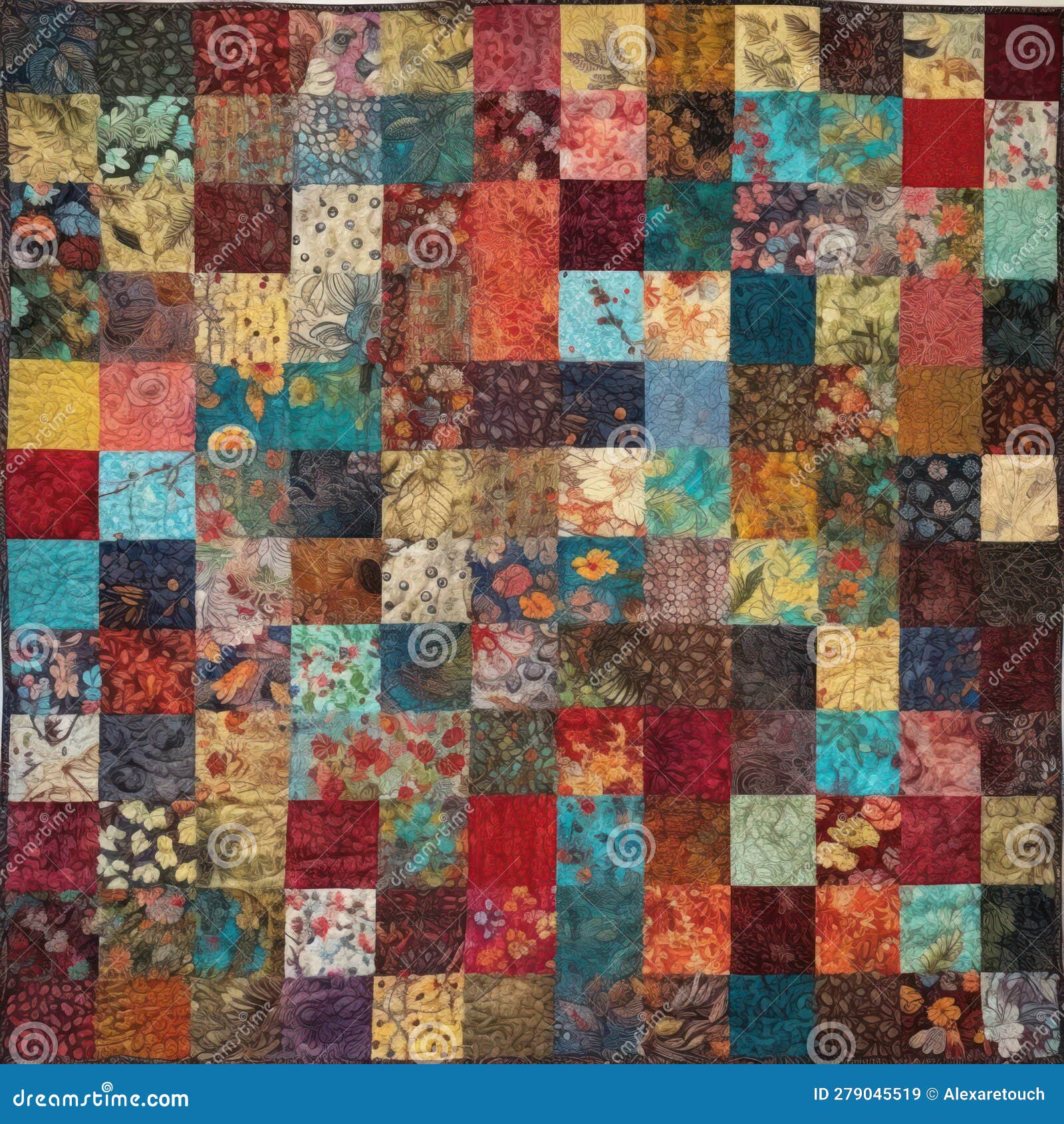 Patchwork Quilt. Part of a Patchwork Quilt As a Background Stock ...