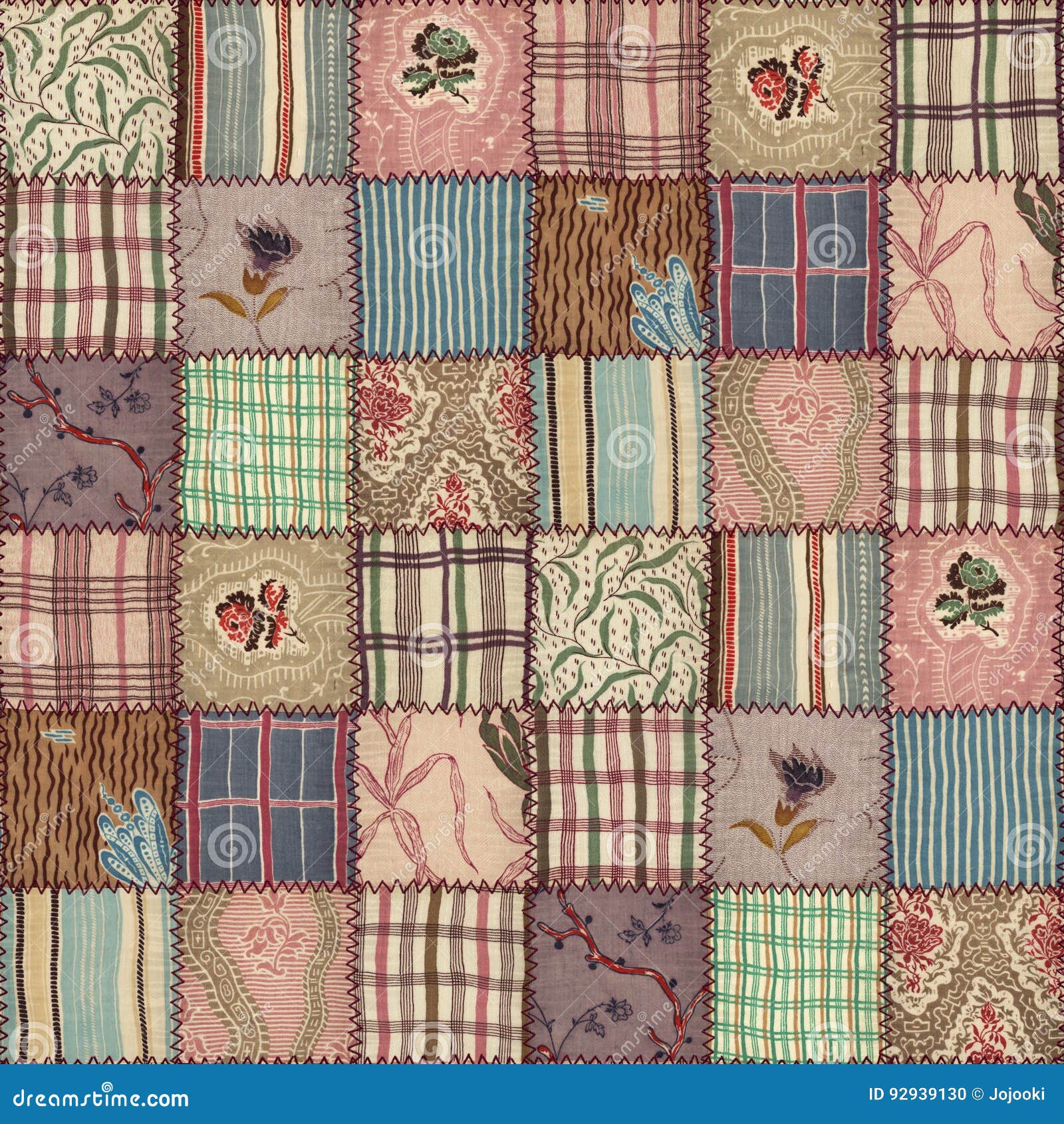 Patchwork Quilt Seamless Texture Stock Illustration - Illustration of ...