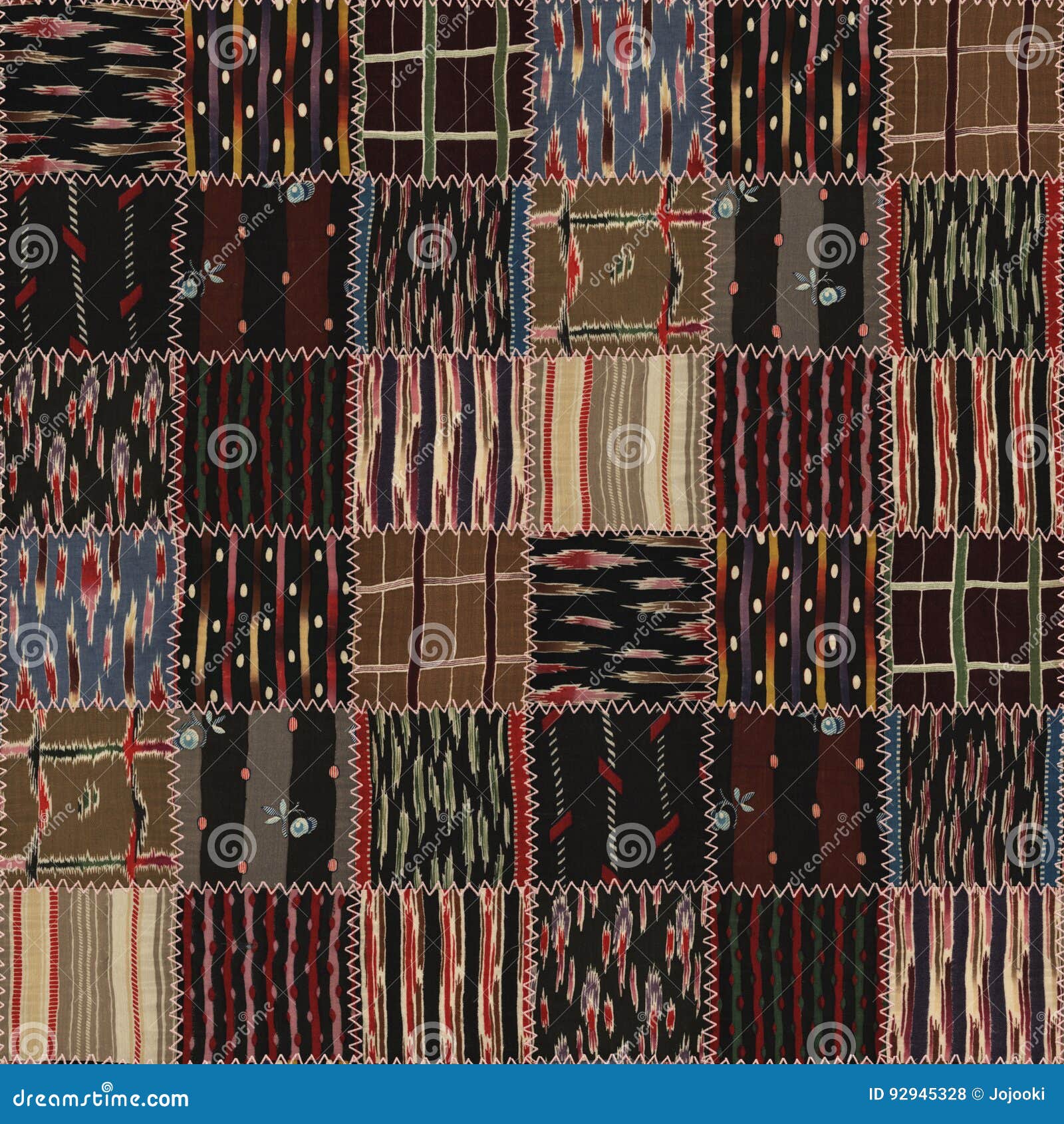 Patchwork Quilt Seamless Texture Stock Illustration - Illustration of ...