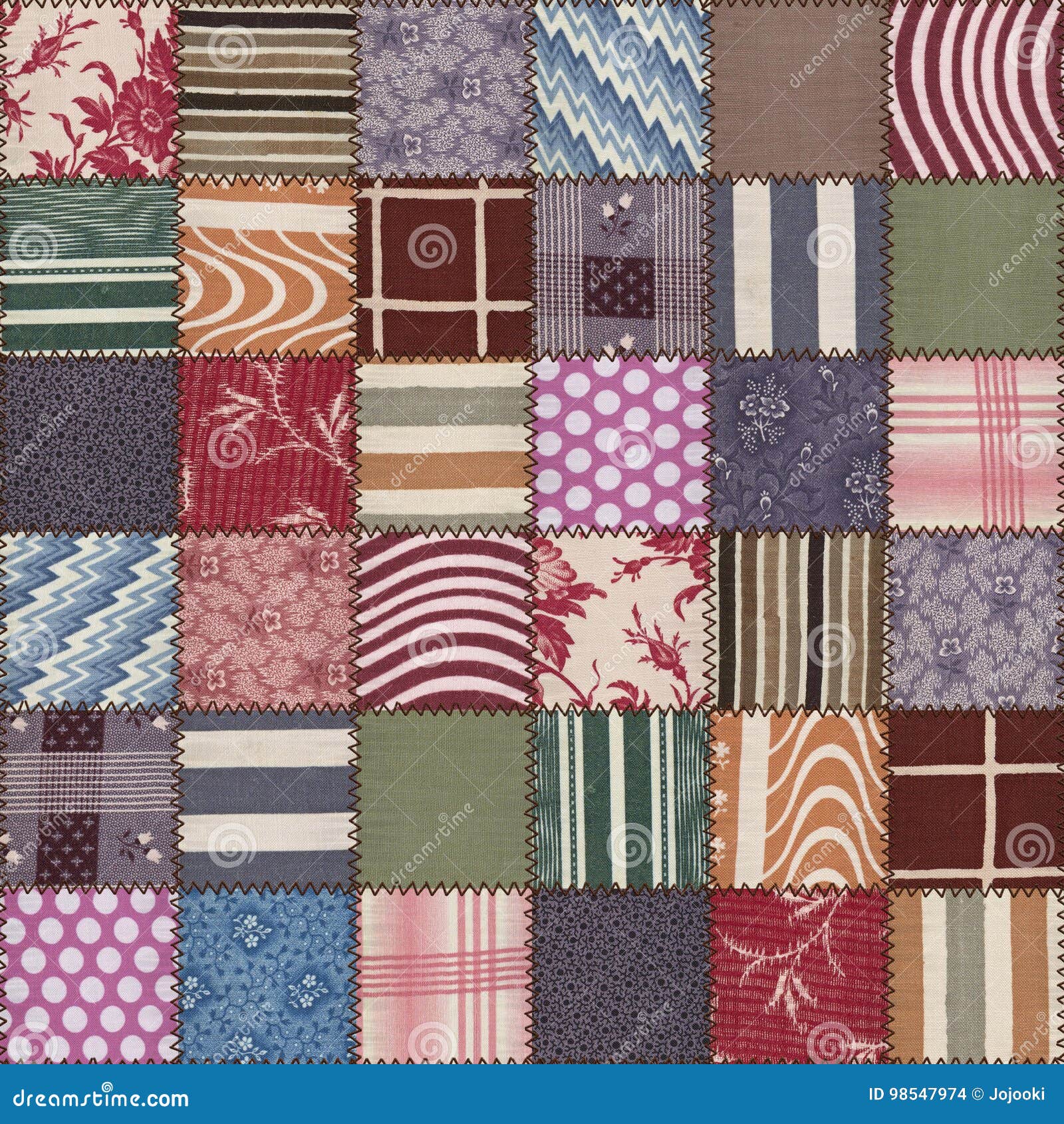 Patchwork Quilt Seamless Texture Stock Illustration - Illustration of ...